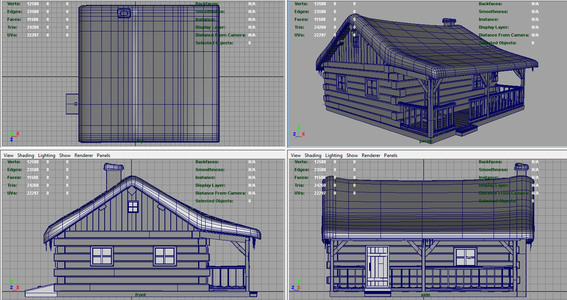 3D log cabin model - TurboSquid 1351269