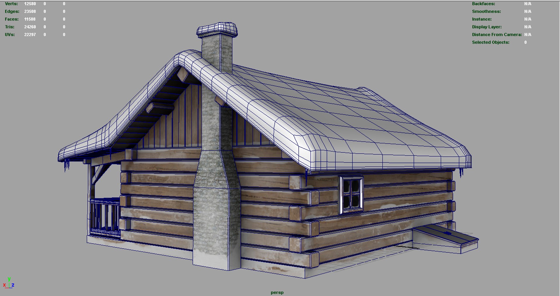 3D log cabin model - TurboSquid 1351269