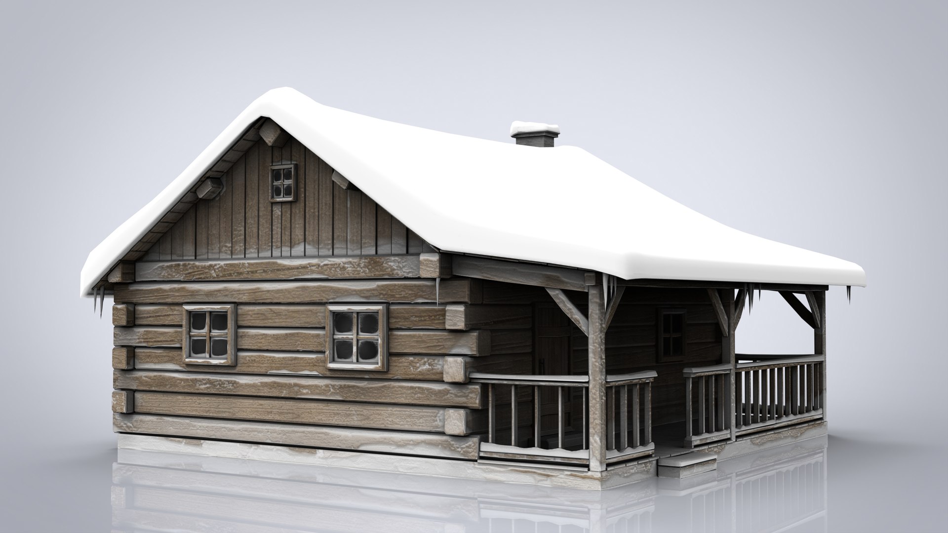 3D log cabin model - TurboSquid 1351269