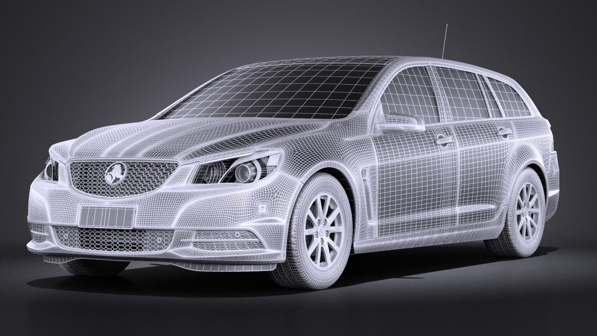 2014 Wagon Holden 3d Model