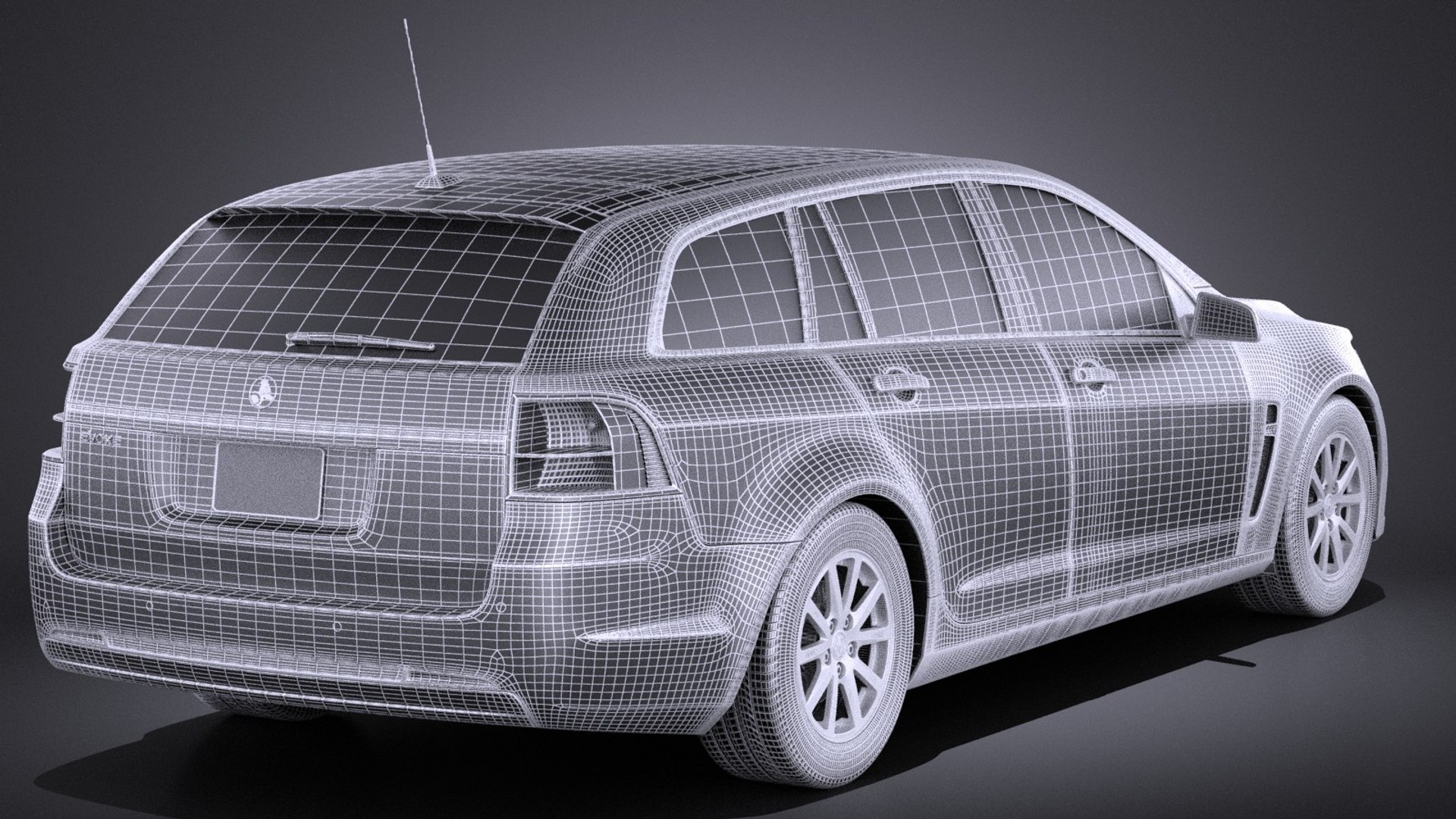 2014 Wagon Holden 3d Model