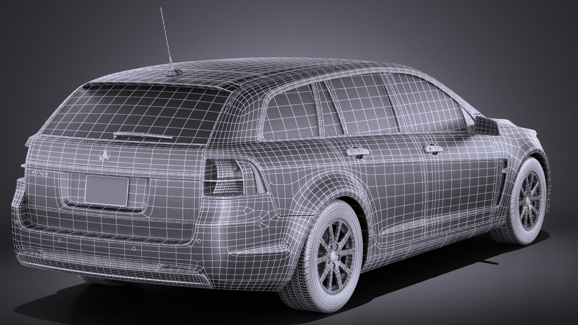 2014 Wagon Holden 3d Model