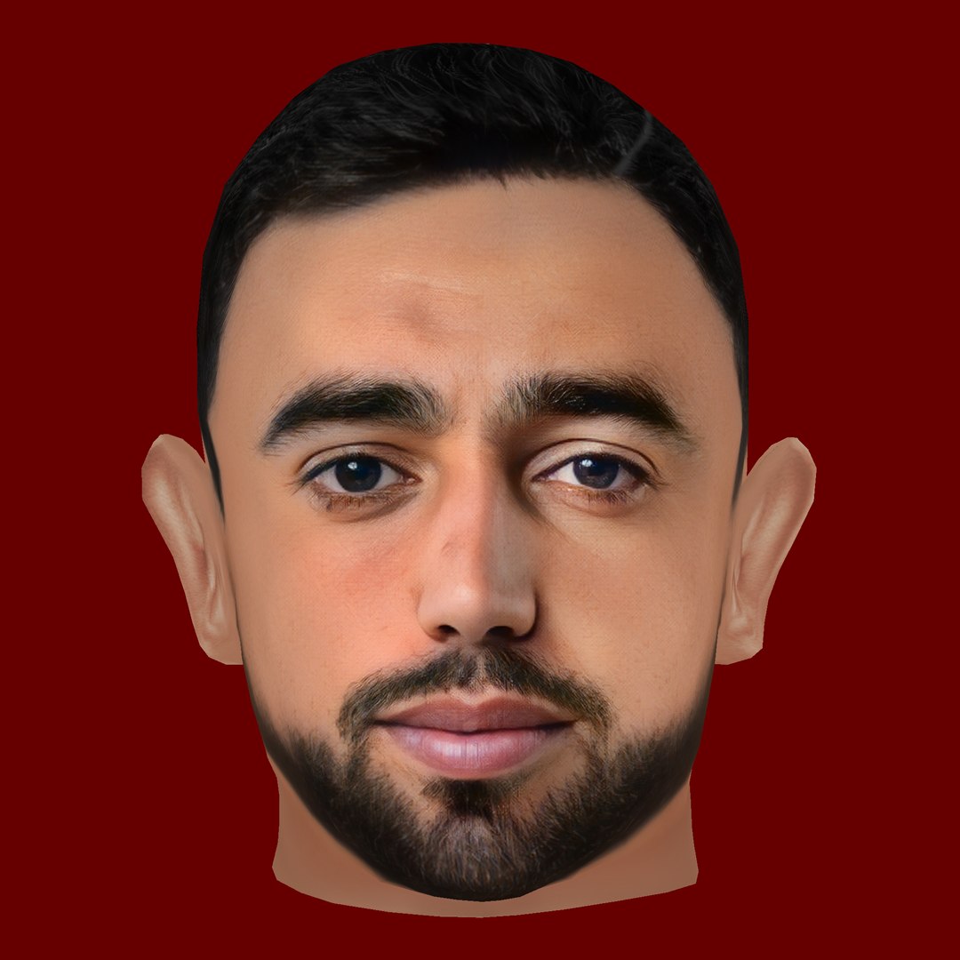 Bruno Fernandes Head - Low Poly Head For Game 3D - TurboSquid 2201541