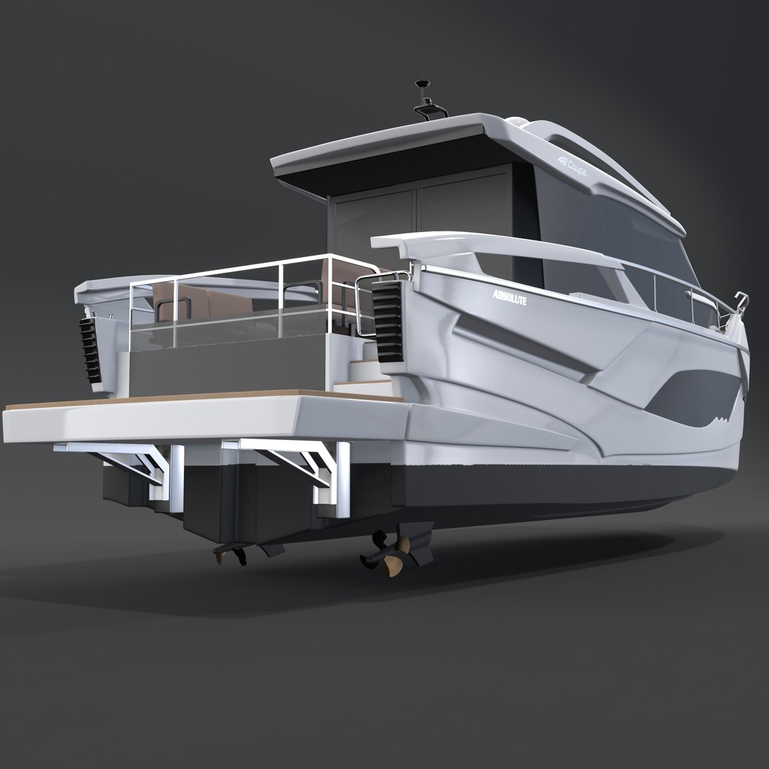 Absolute 48 Coupe Luxury Motor Yacht Model - TurboSquid 2126111