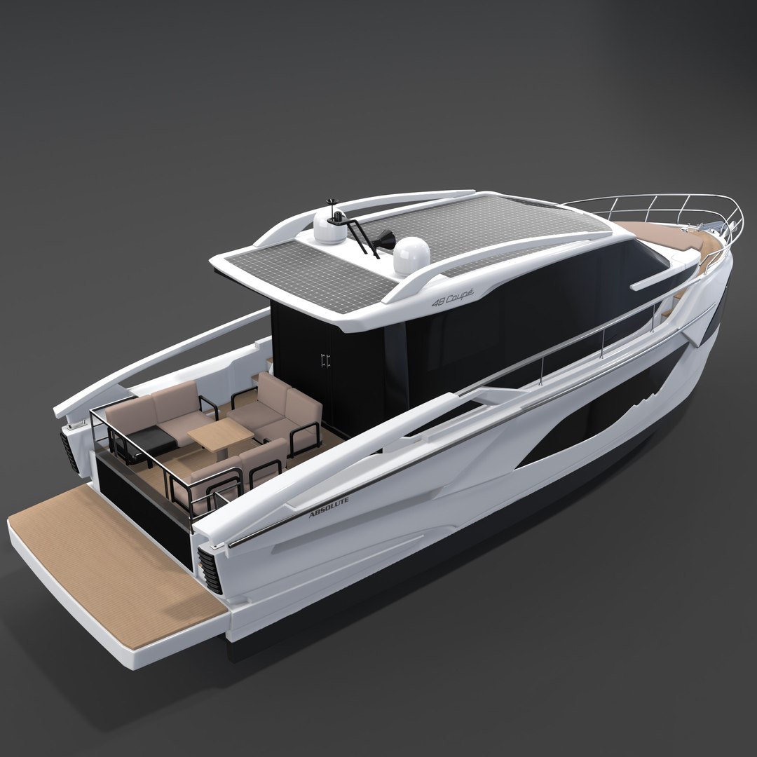 Absolute 48 Coupe Luxury Motor Yacht Model - TurboSquid 2126111