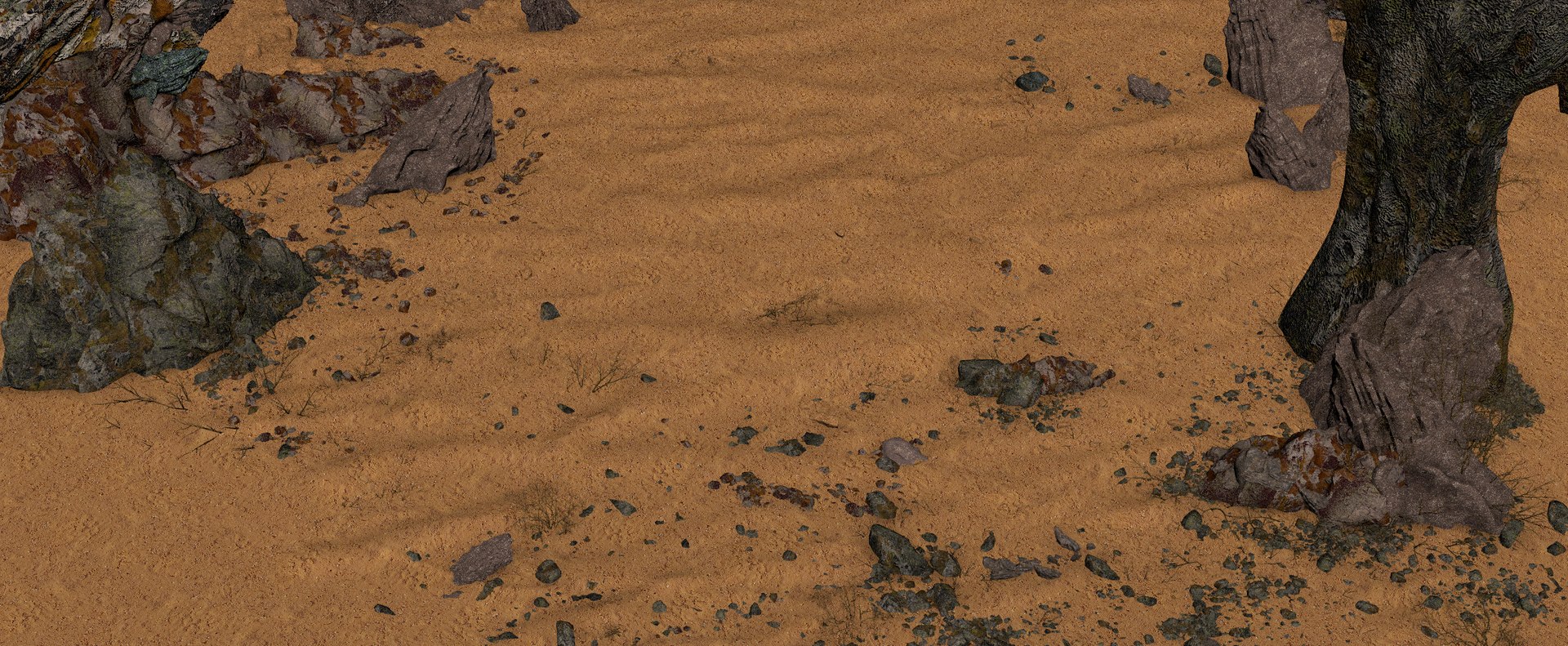 3D Sunset Desert Environment Model - TurboSquid 2108350