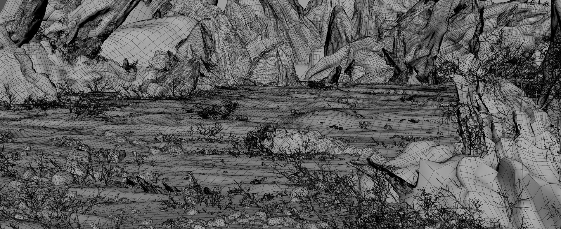 3D Sunset Desert Environment Model - TurboSquid 2108350