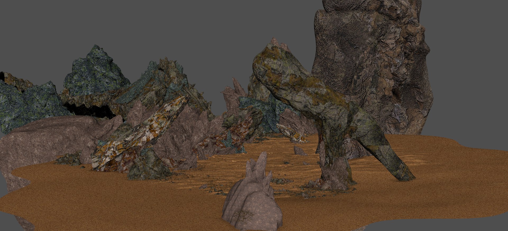 3D Sunset Desert Environment Model - TurboSquid 2108350