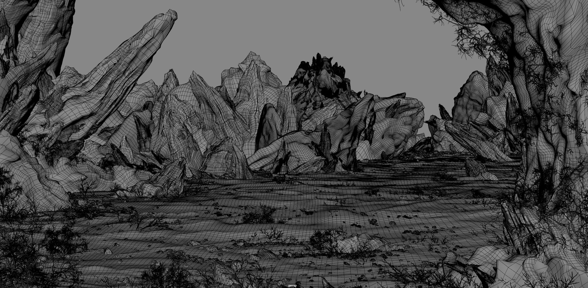 3D Sunset Desert Environment Model - TurboSquid 2108350