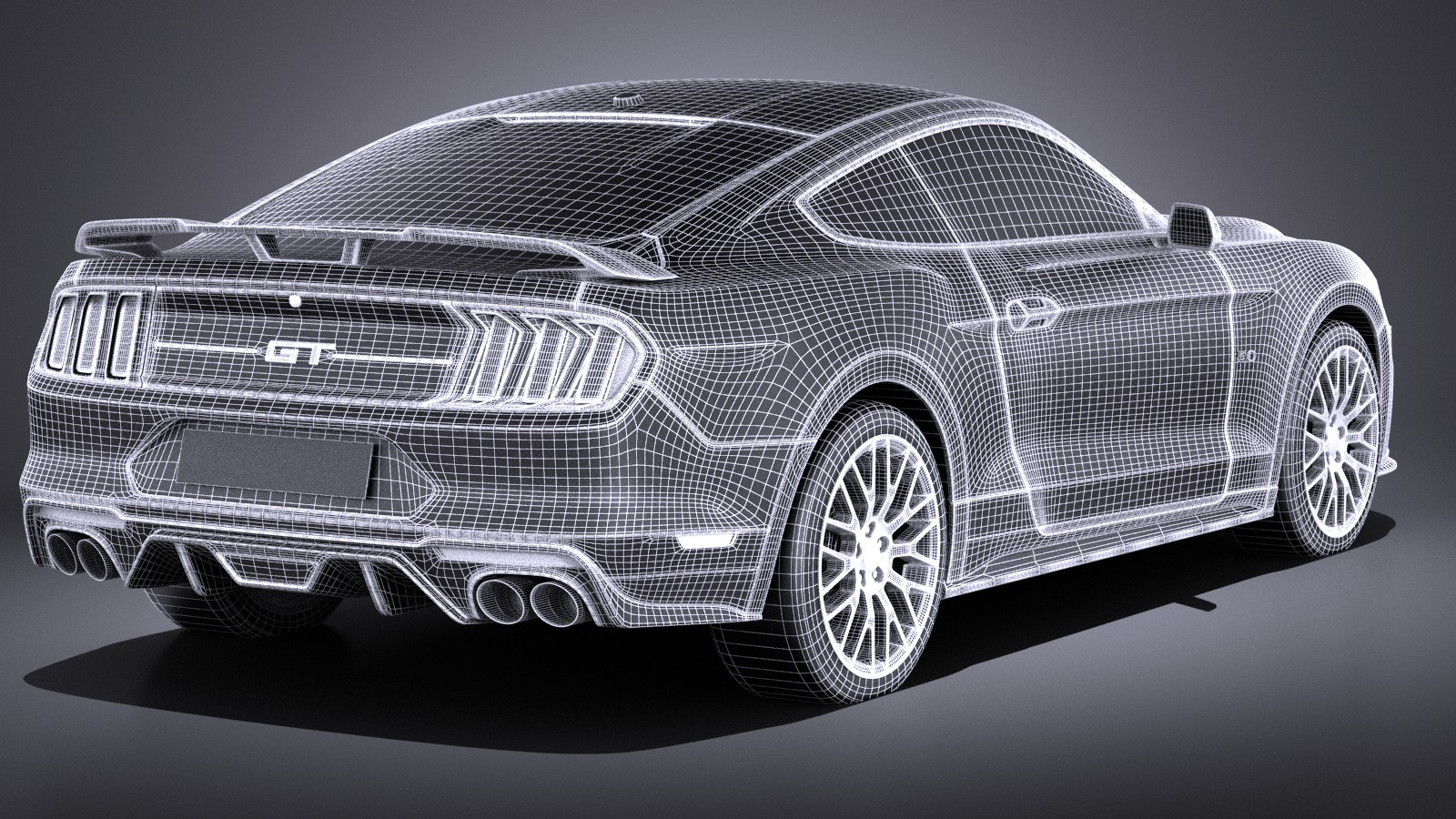 3d model mustang 2018