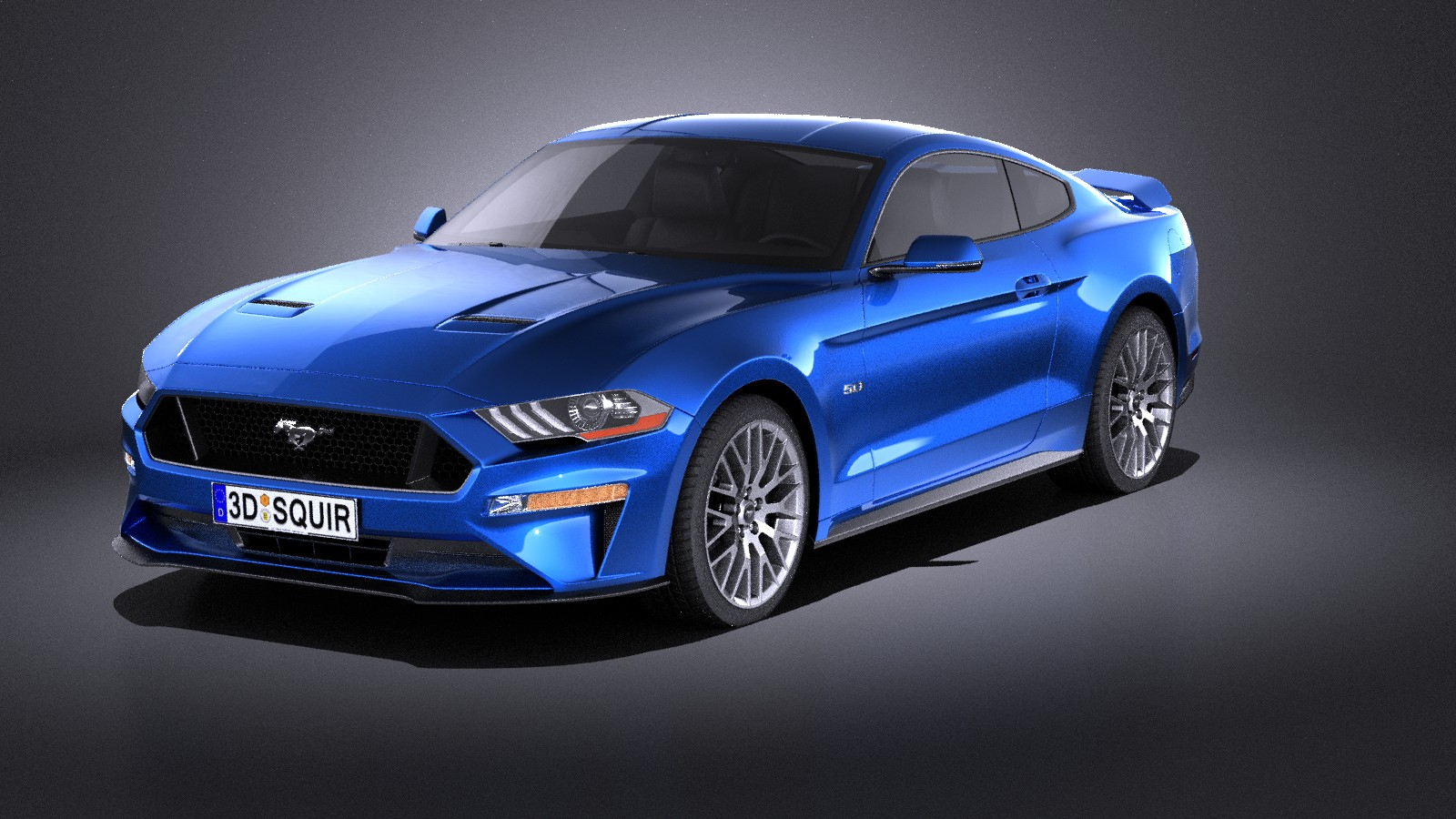 3d model mustang 2018