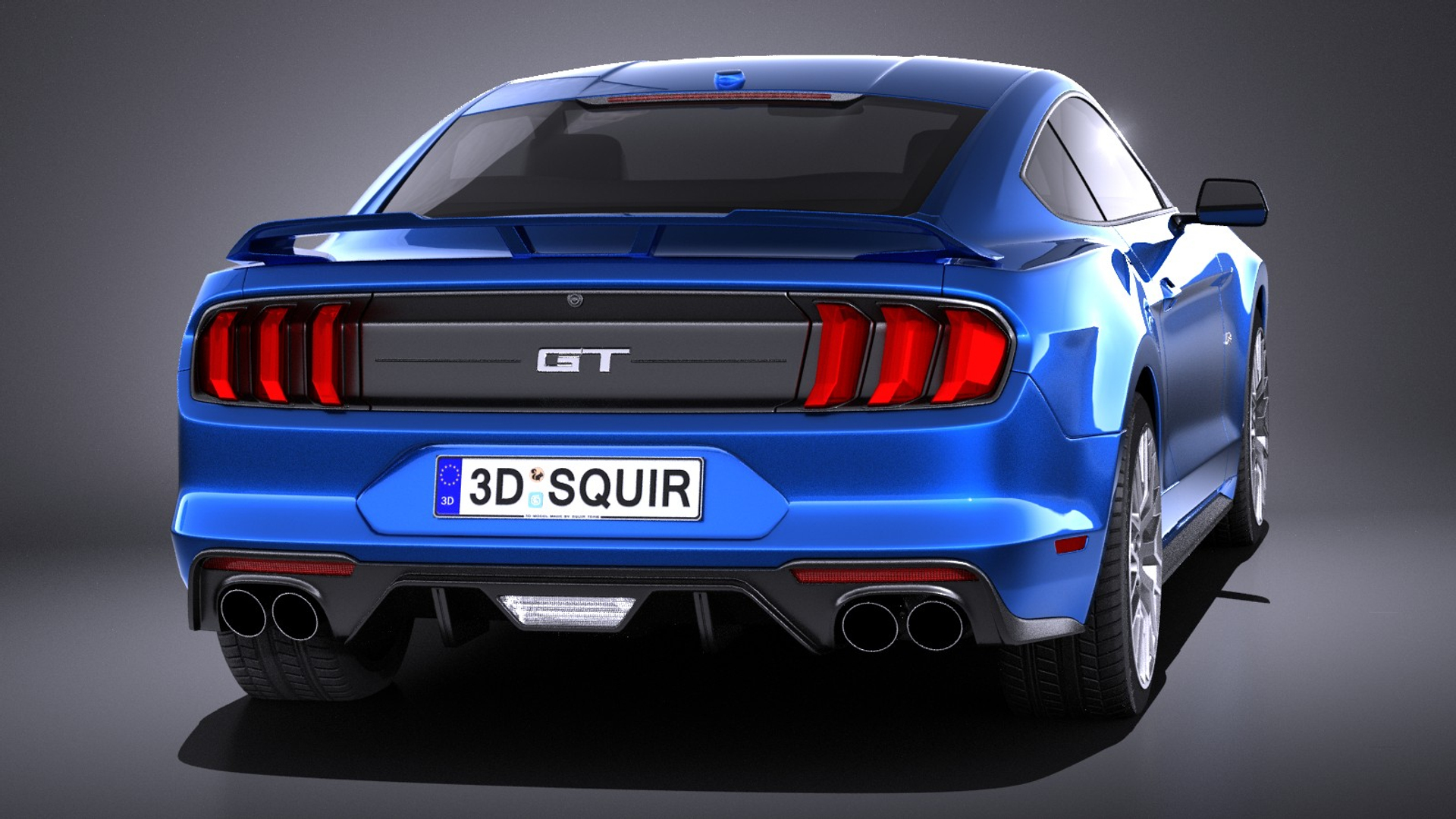 3d model mustang 2018