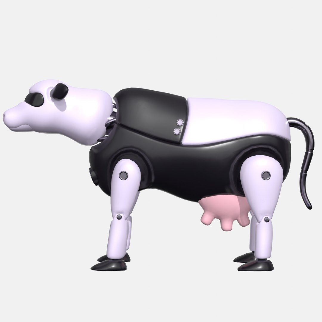 Plastic Robot Cow 3D Model - TurboSquid 2162534