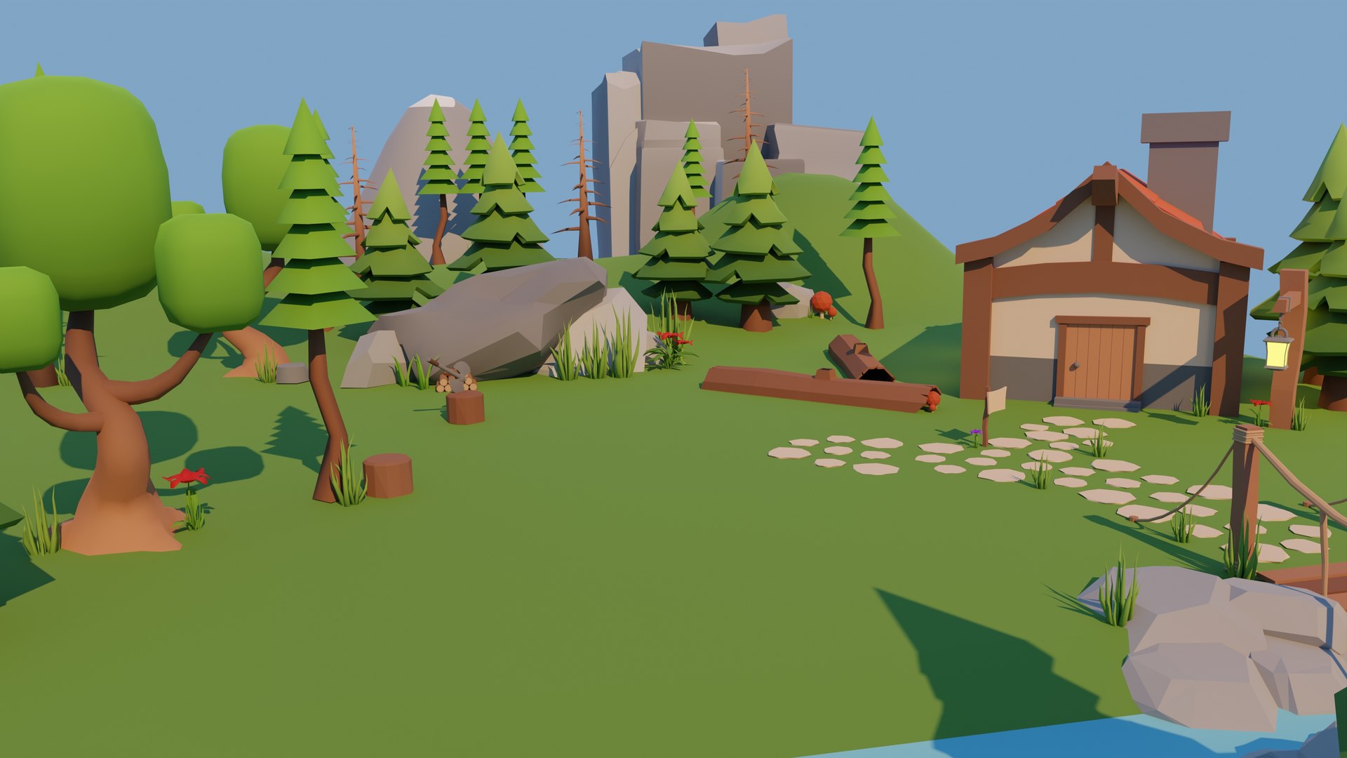 3D Model Low Poly Environment - TurboSquid 2065770