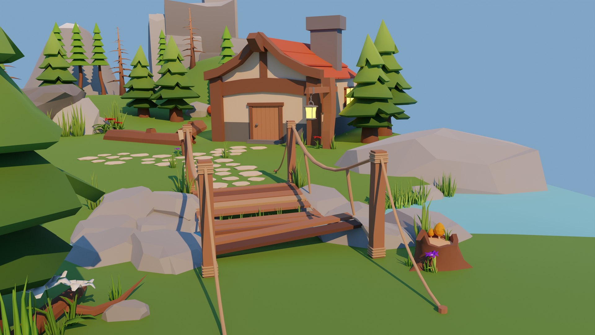 3D Model Low Poly Environment - TurboSquid 2065770