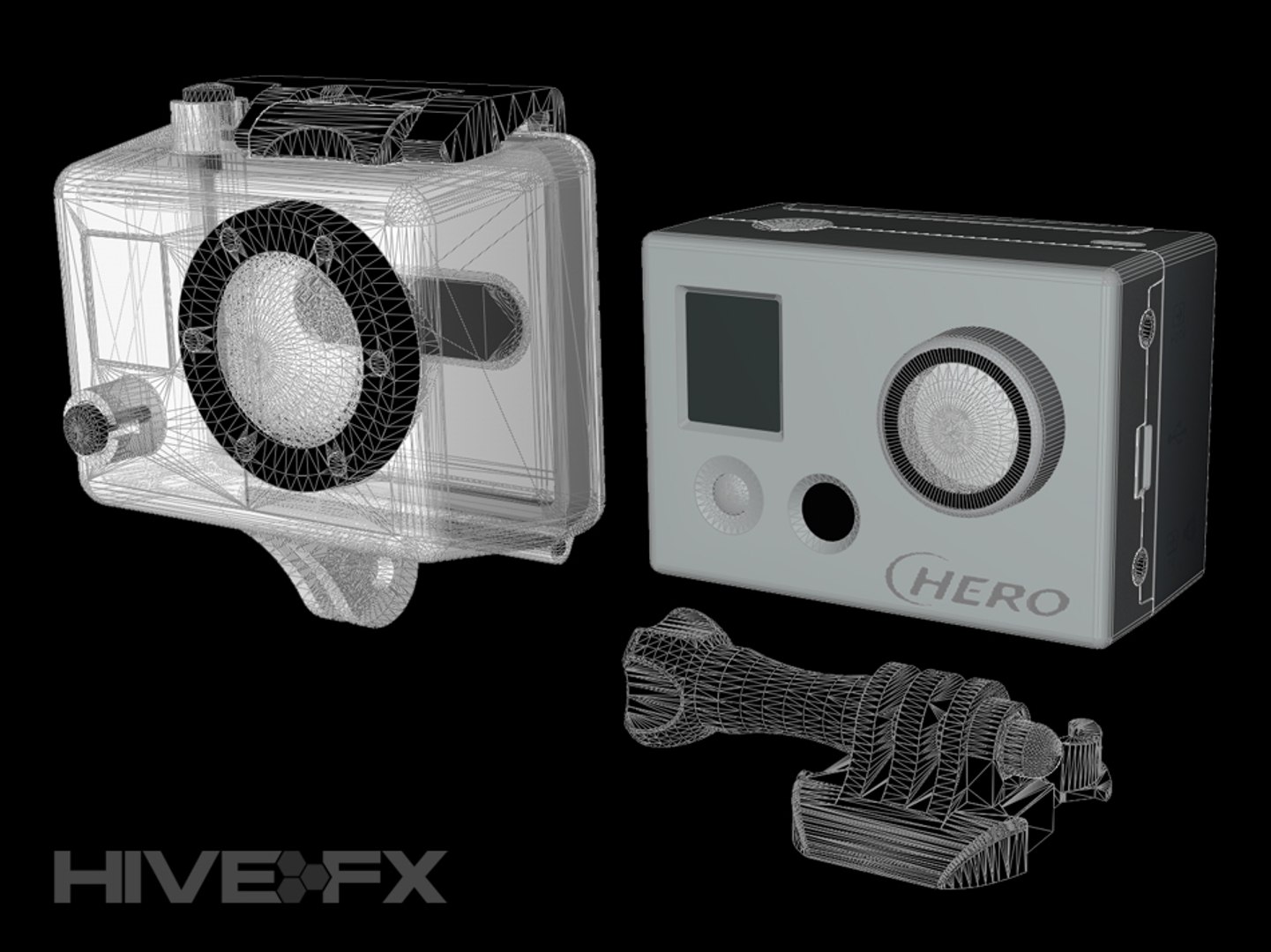 3d Model Gopro Hero Hd Digital Camera