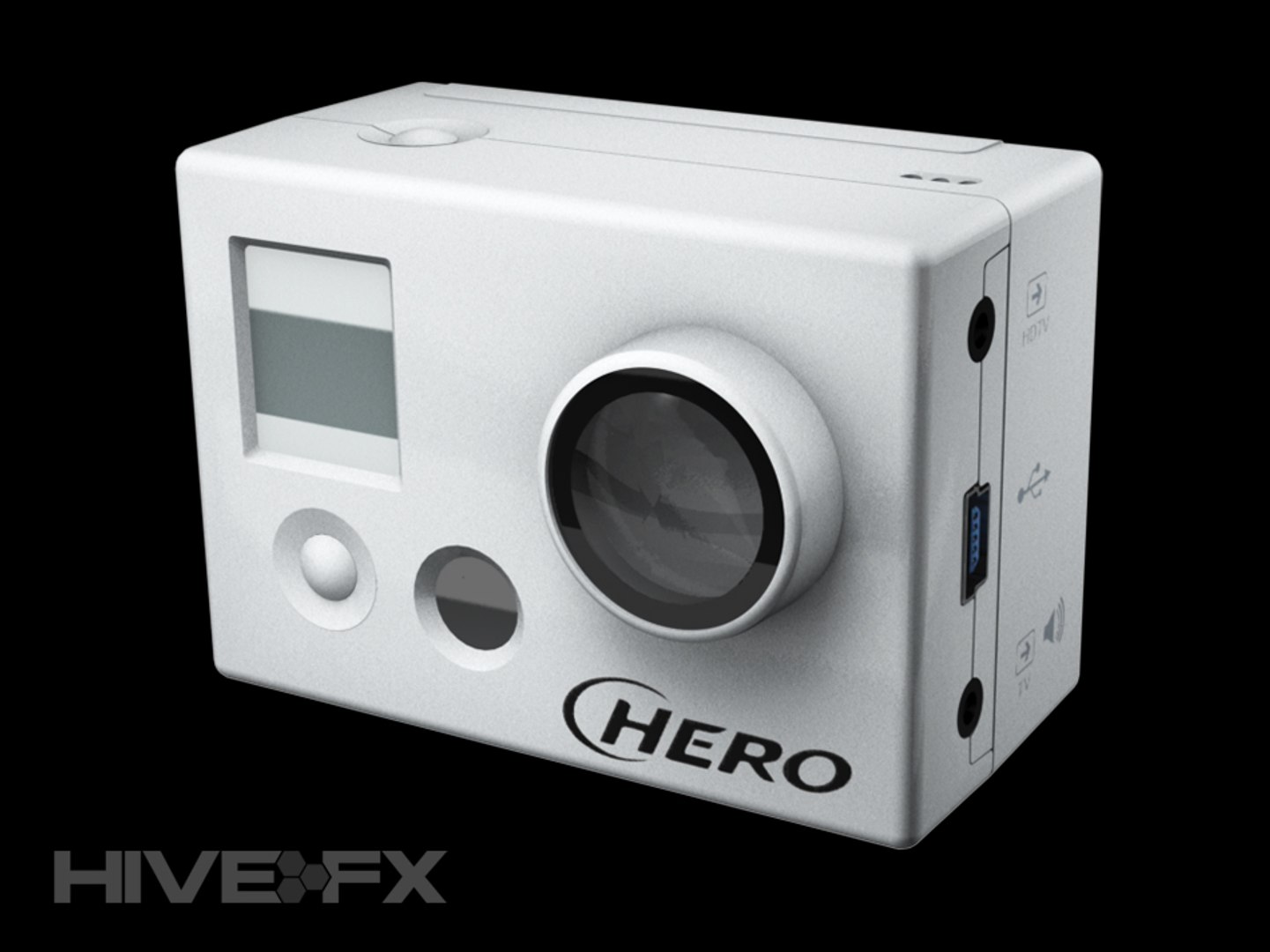 3d Model Gopro Hero Hd Digital Camera