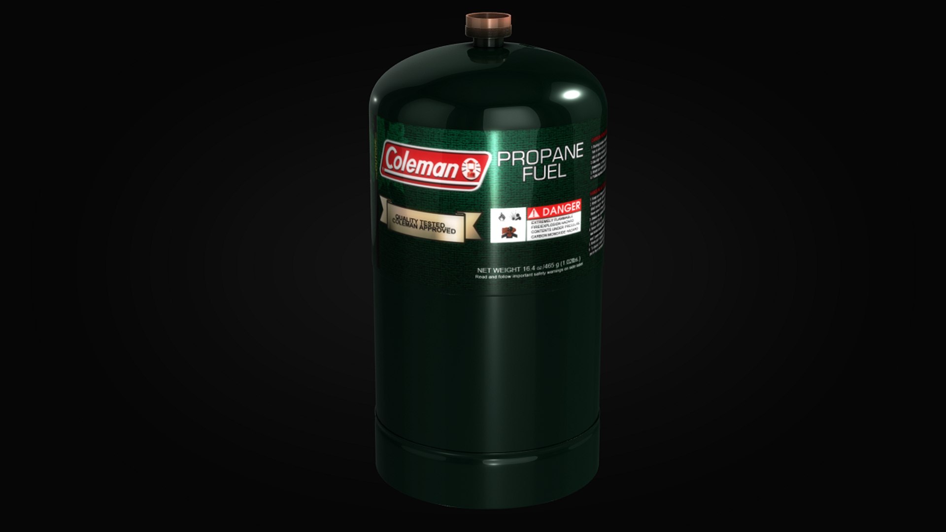 coleman propane tank 3d obj