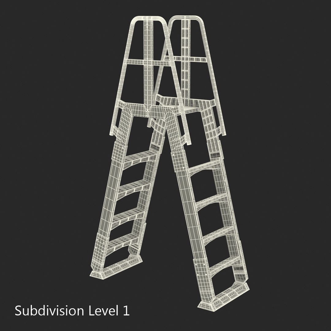 3d Model Of Double Sided Step Ladder