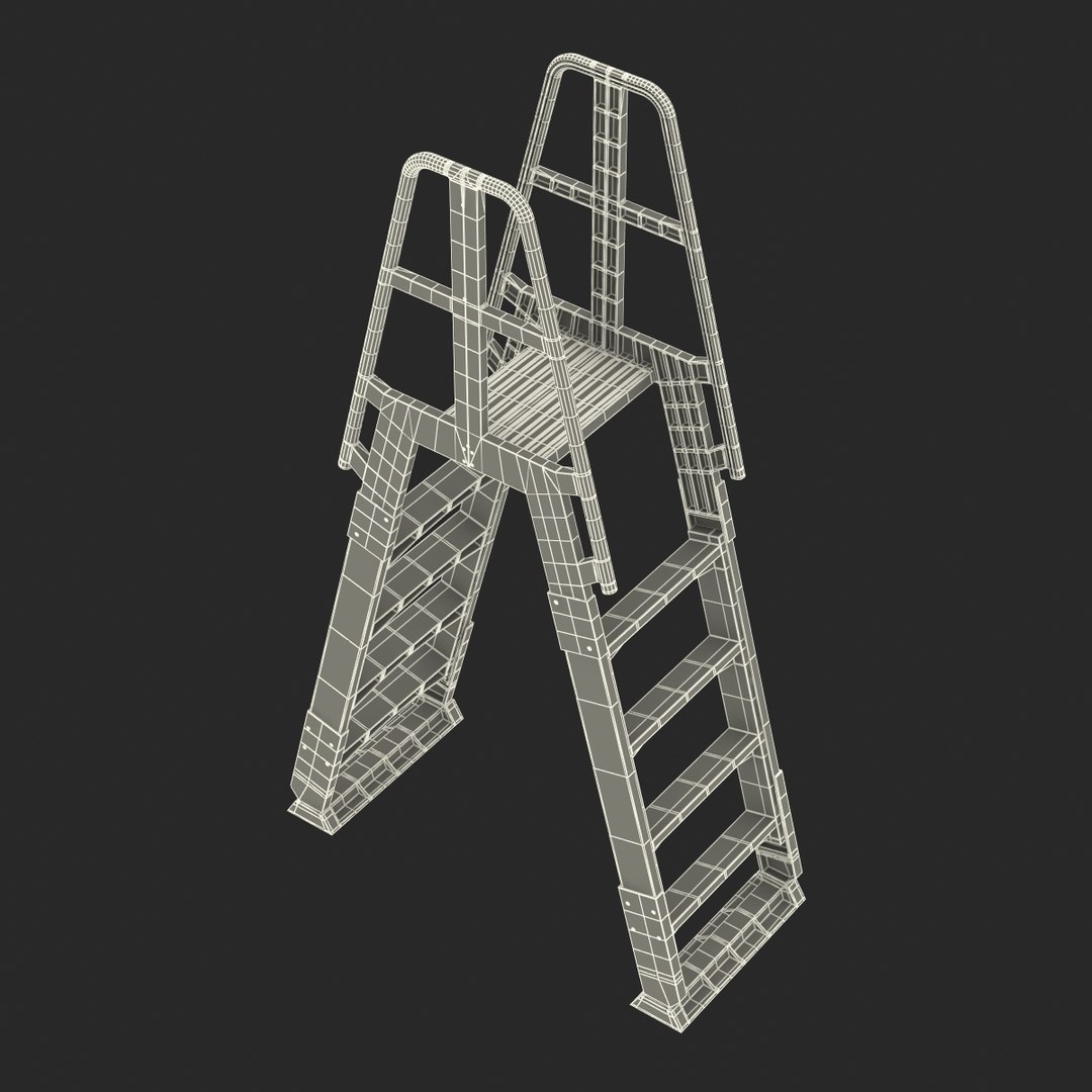 3d Model Of Double Sided Step Ladder
