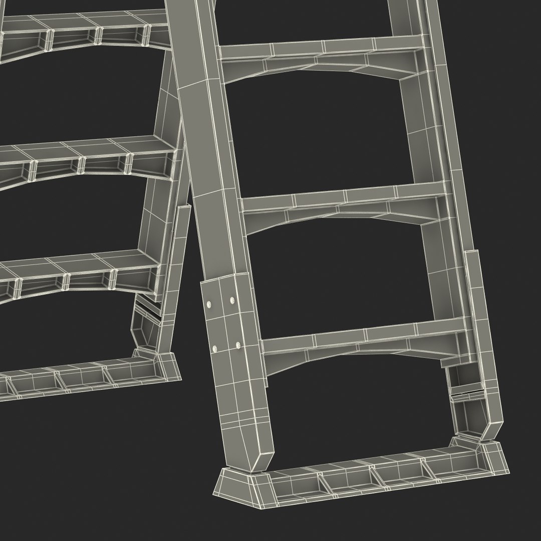 3d Model Of Double Sided Step Ladder