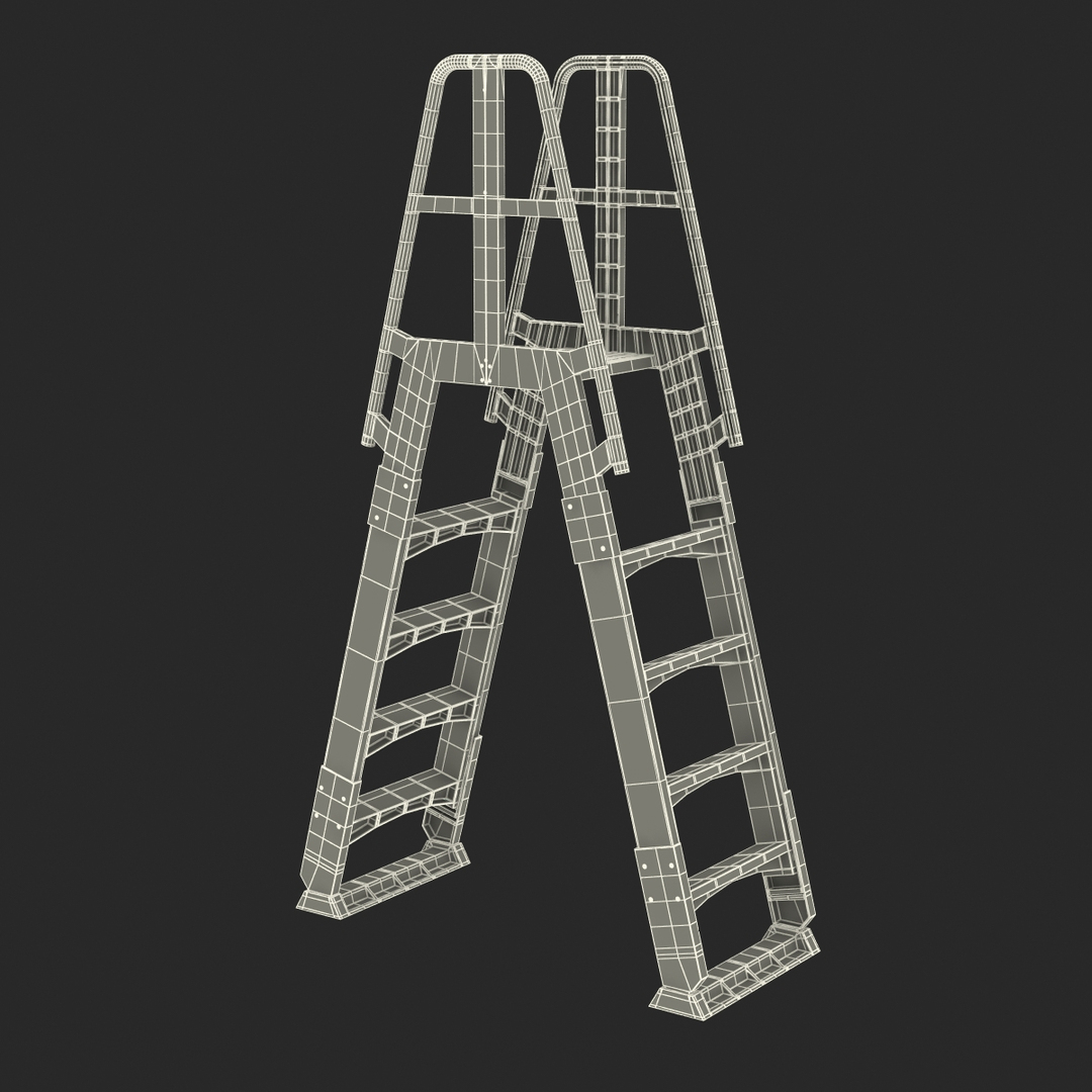 3d Model Of Double Sided Step Ladder