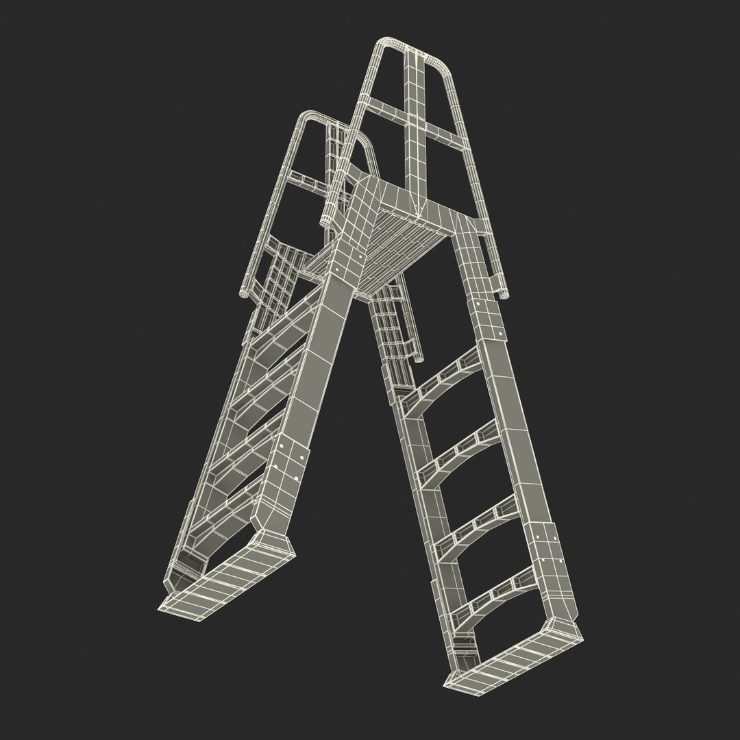 3d Model Of Double Sided Step Ladder