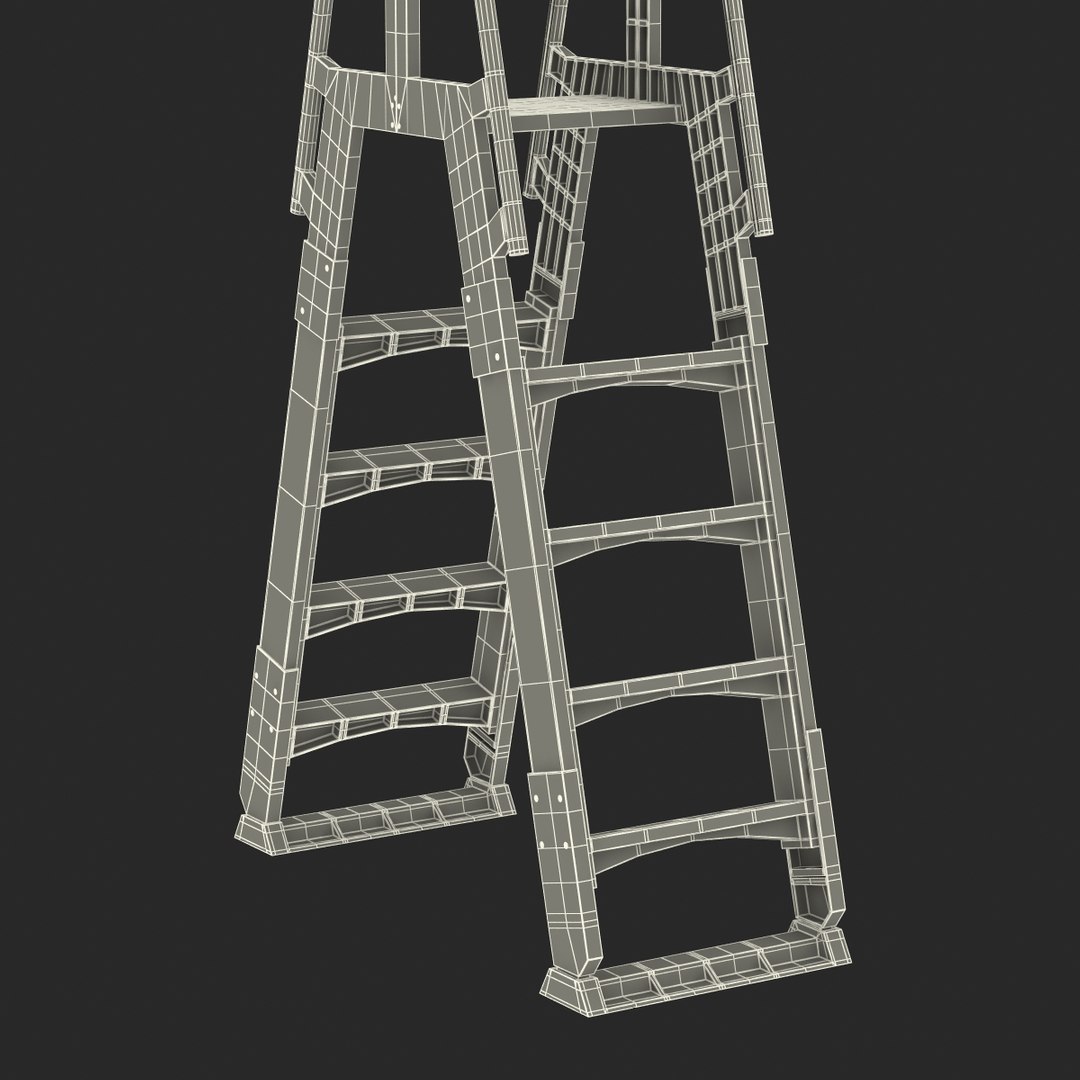 3d Model Of Double Sided Step Ladder