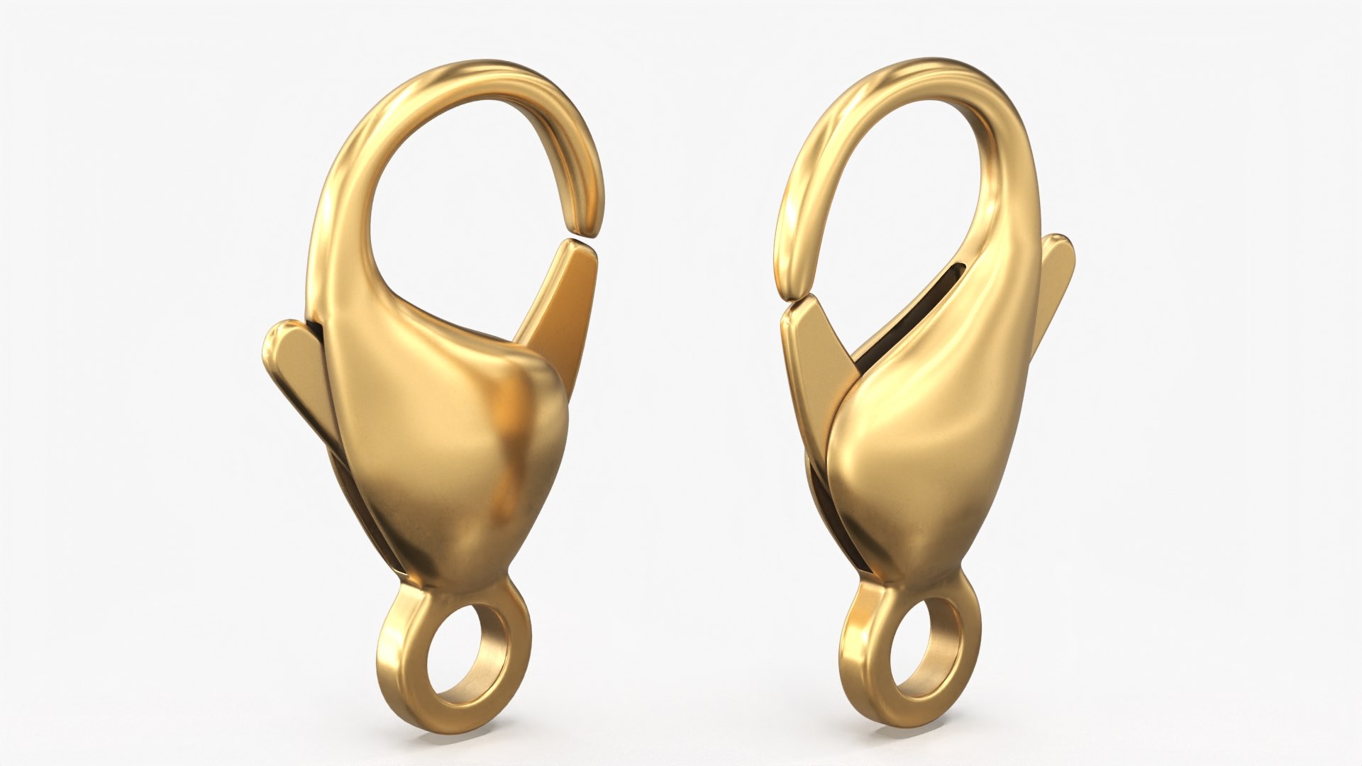 Lobster Claw Clasps Gold 3D Model - TurboSquid 2415873