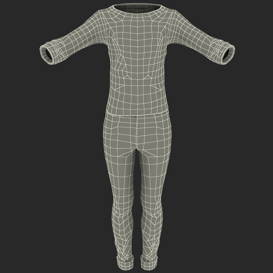 3ds max female casual clothes