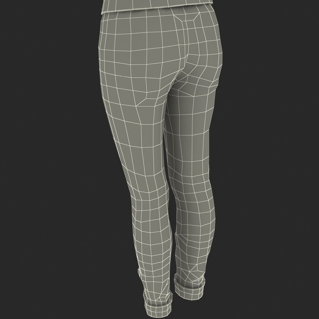 3ds max female casual clothes