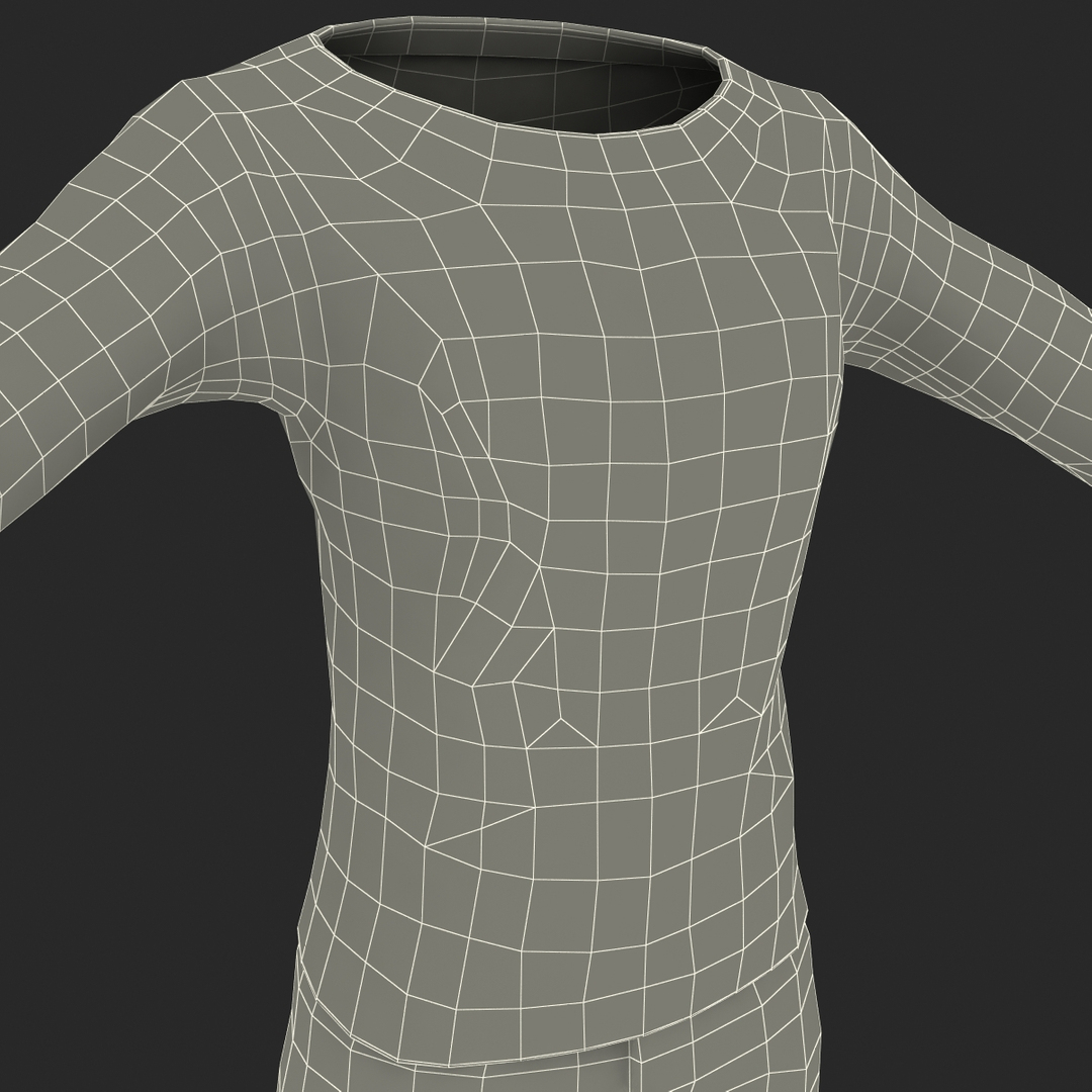 3ds max female casual clothes