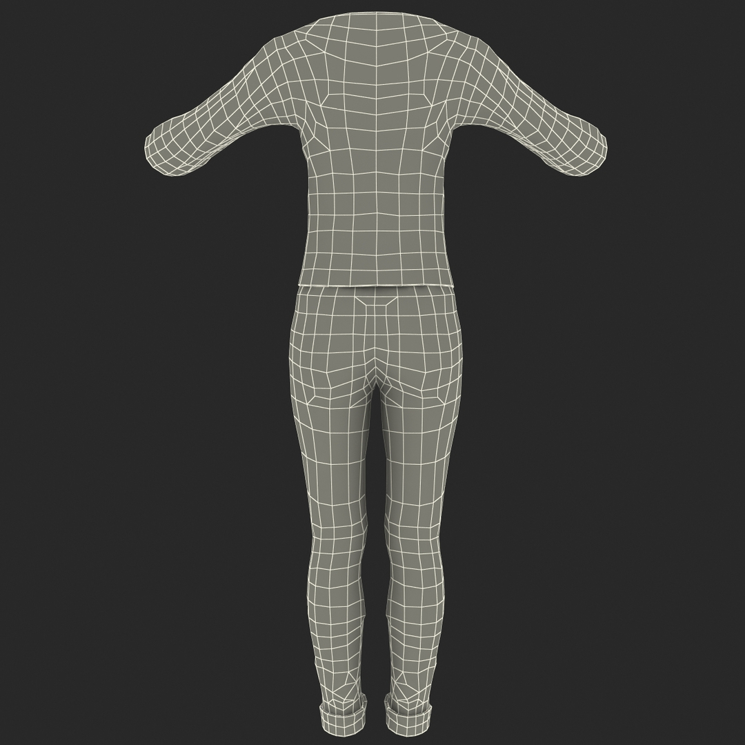 3ds max female casual clothes