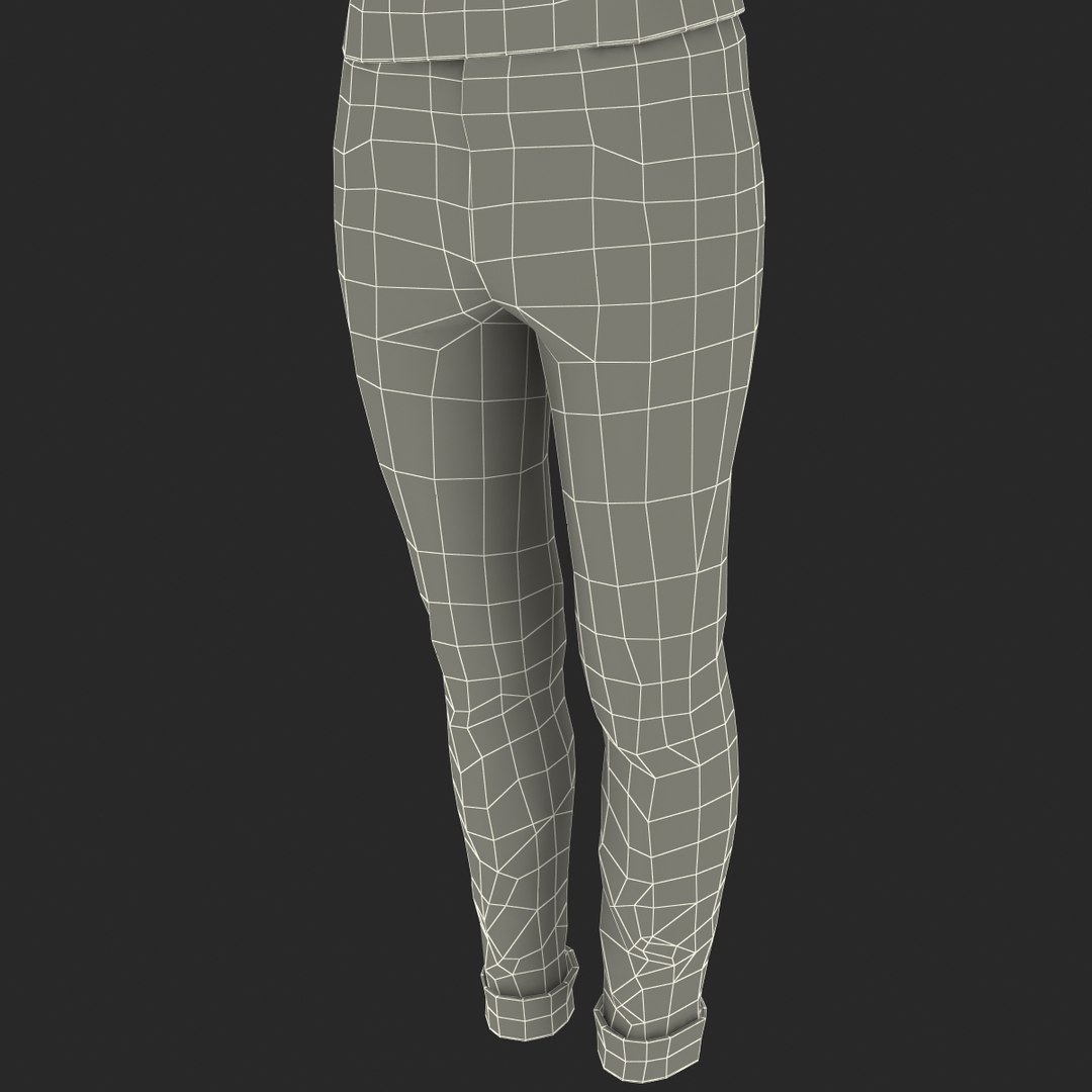 3ds max female casual clothes