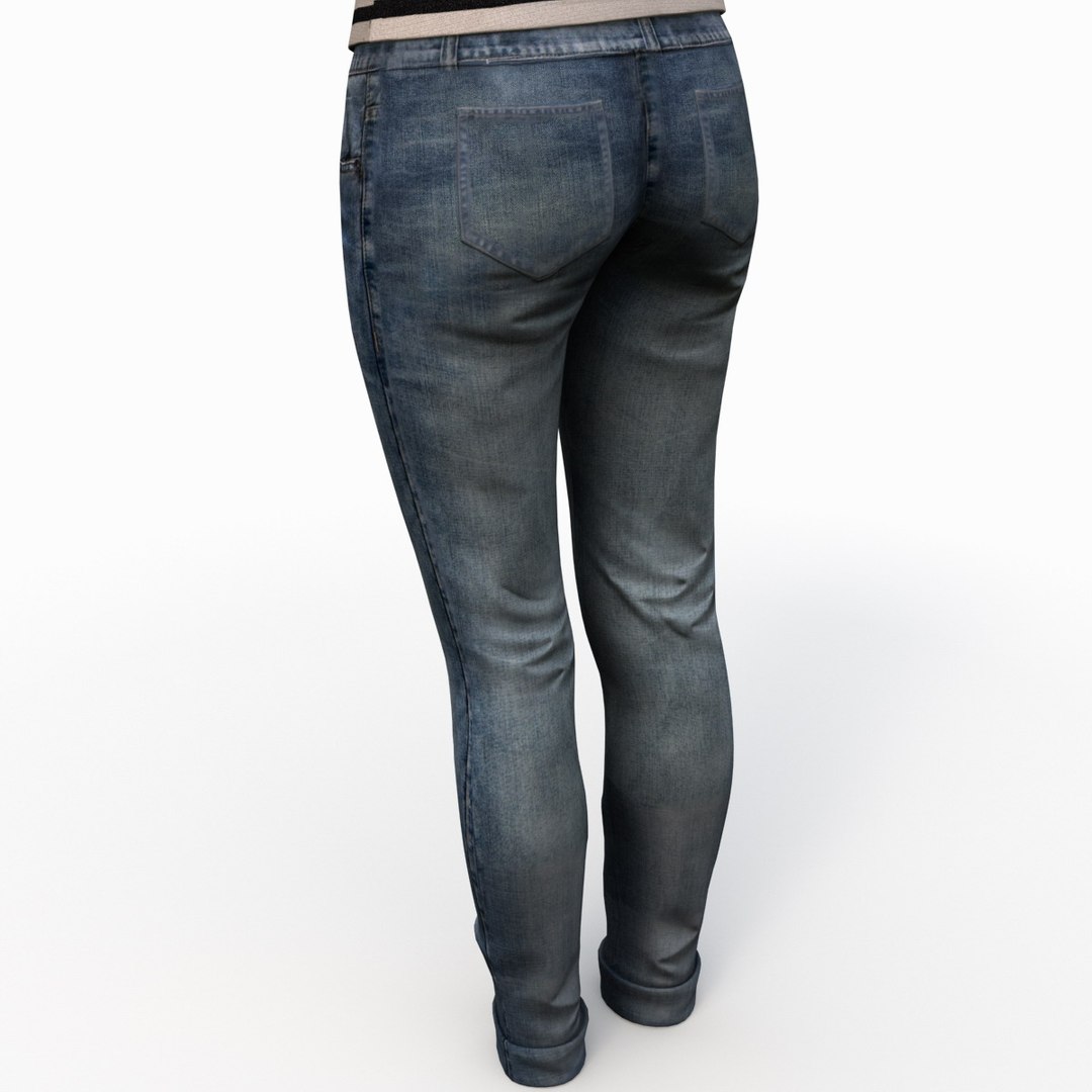 3ds max female casual clothes