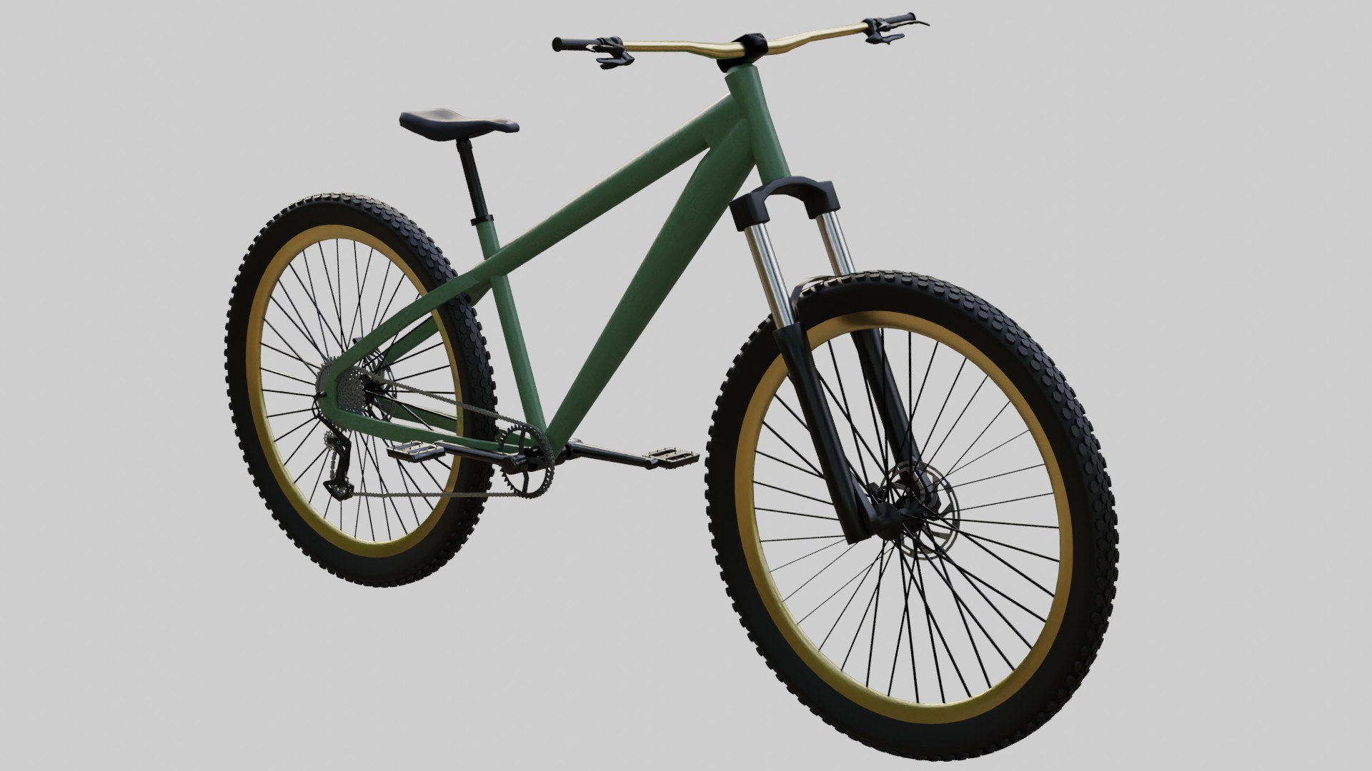 Mountain Bike MTB Bicycle Low-poly 3D Model 3D Model - TurboSquid 2175800