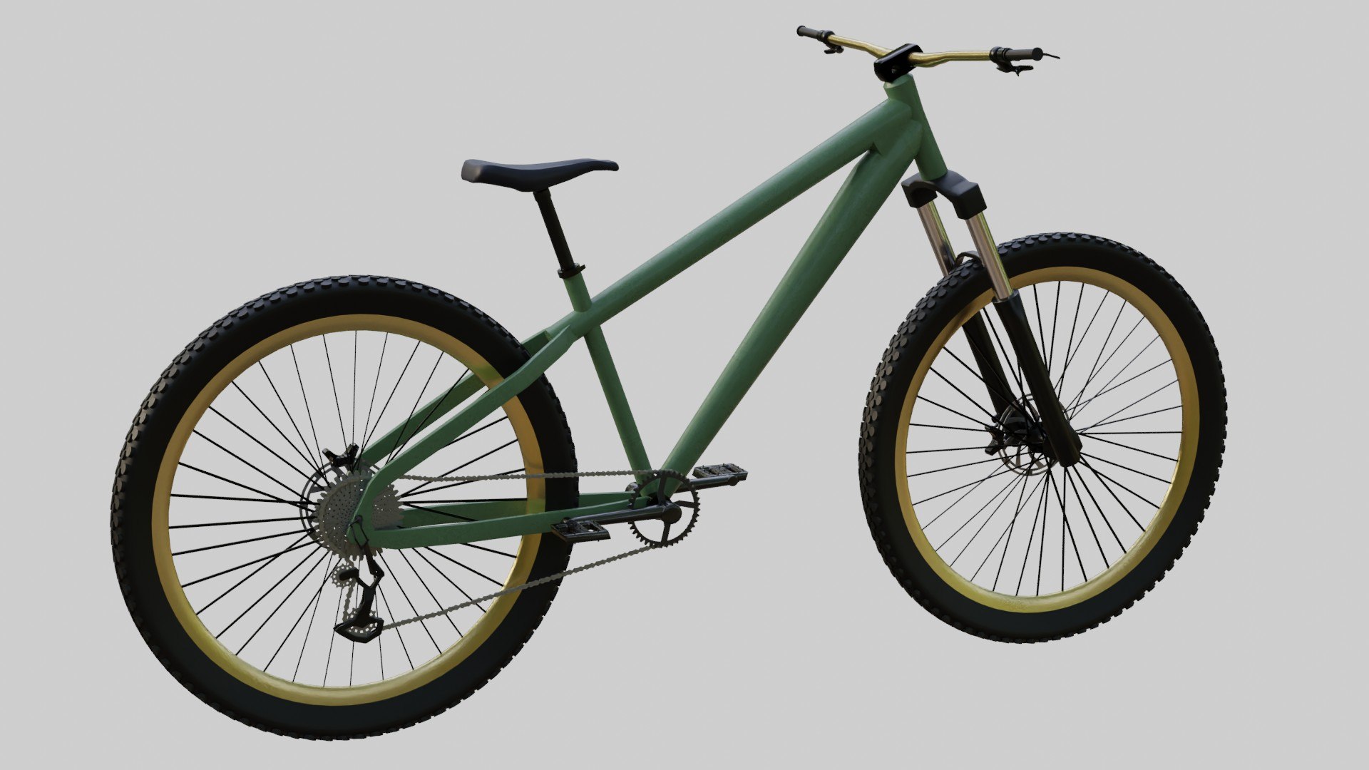 Mountain Bike MTB Bicycle Low-poly 3D Model 3D Model - TurboSquid 2175800