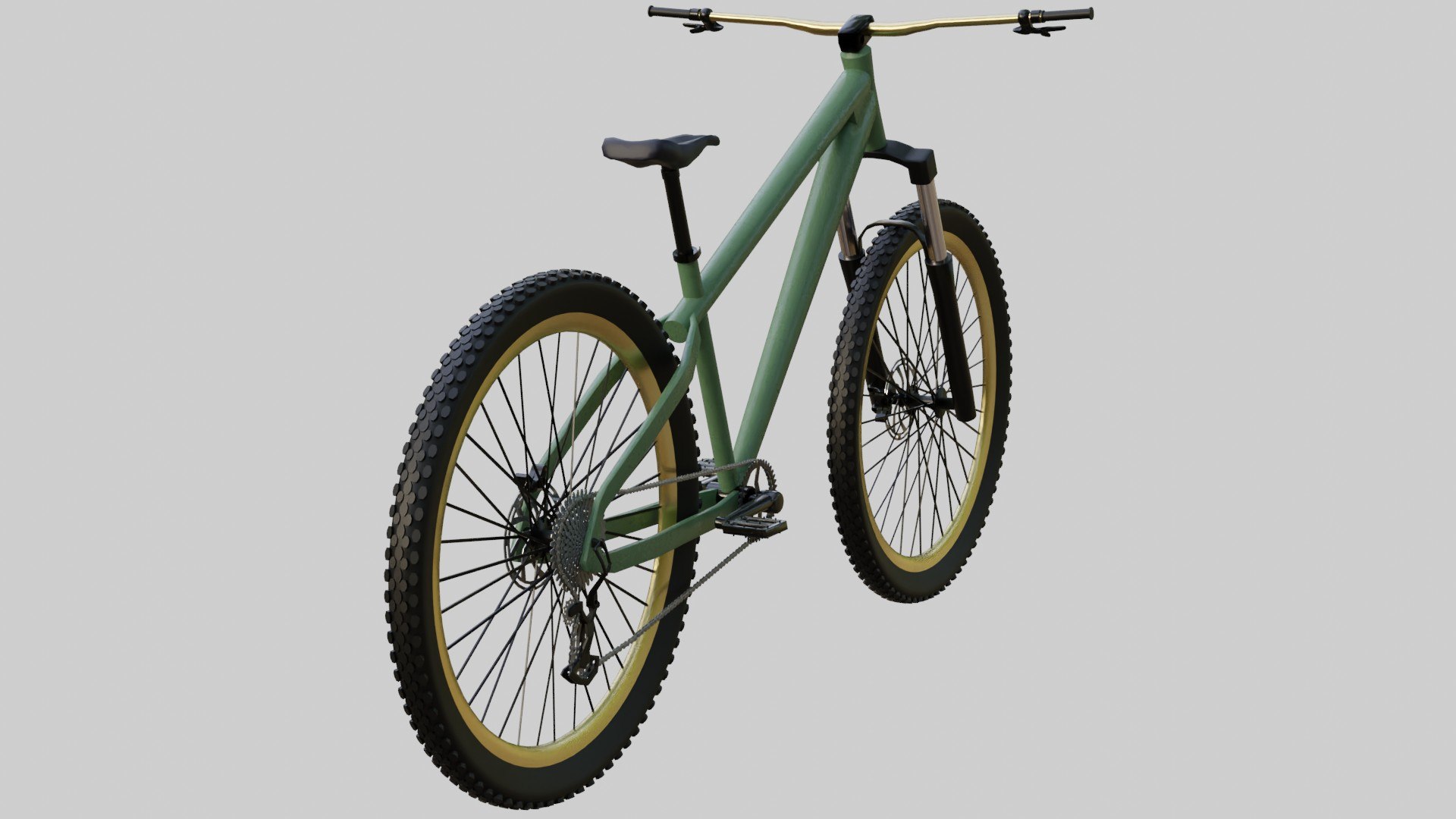 Mountain Bike MTB Bicycle Low-poly 3D Model 3D Model - TurboSquid 2175800
