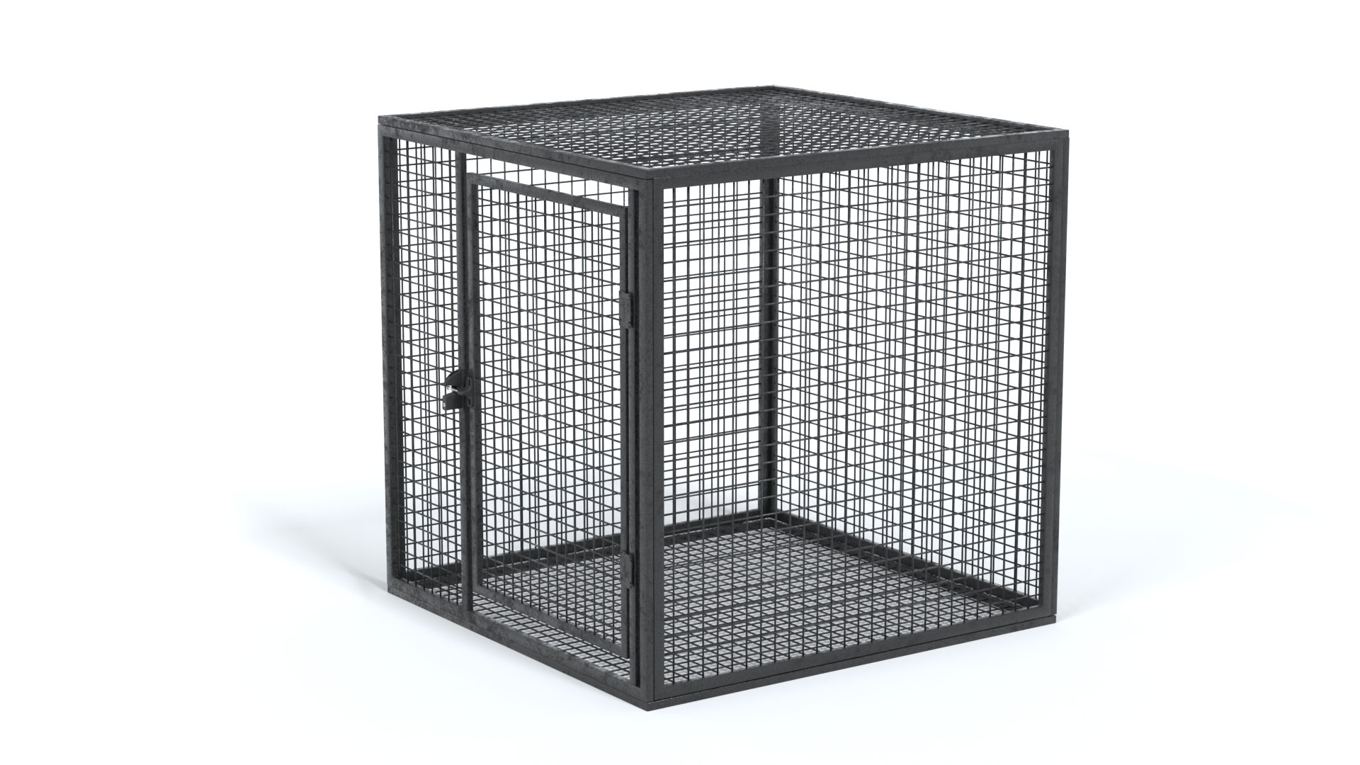 3D Model 3D Metal Cage Model With Door - TurboSquid 2300730
