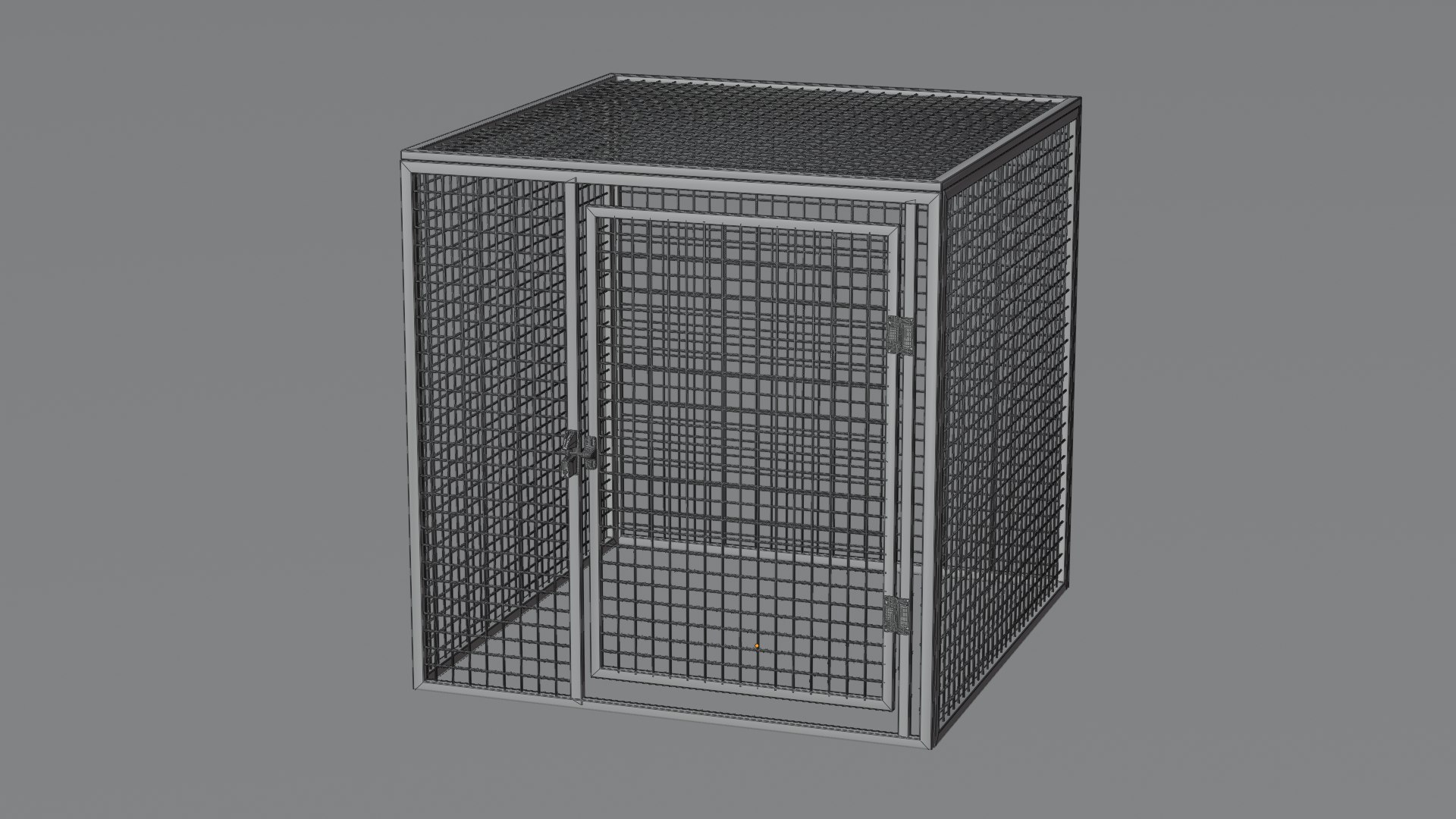 3D Model 3D Metal Cage Model With Door - TurboSquid 2300730