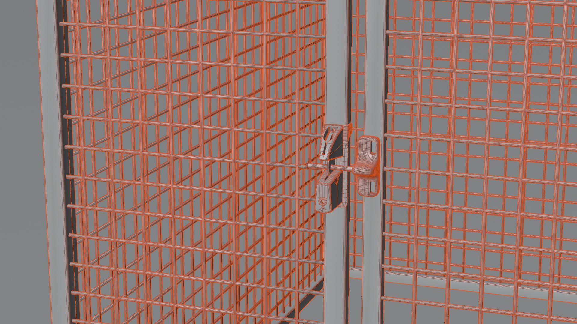 3D Model 3D Metal Cage Model With Door - TurboSquid 2300730