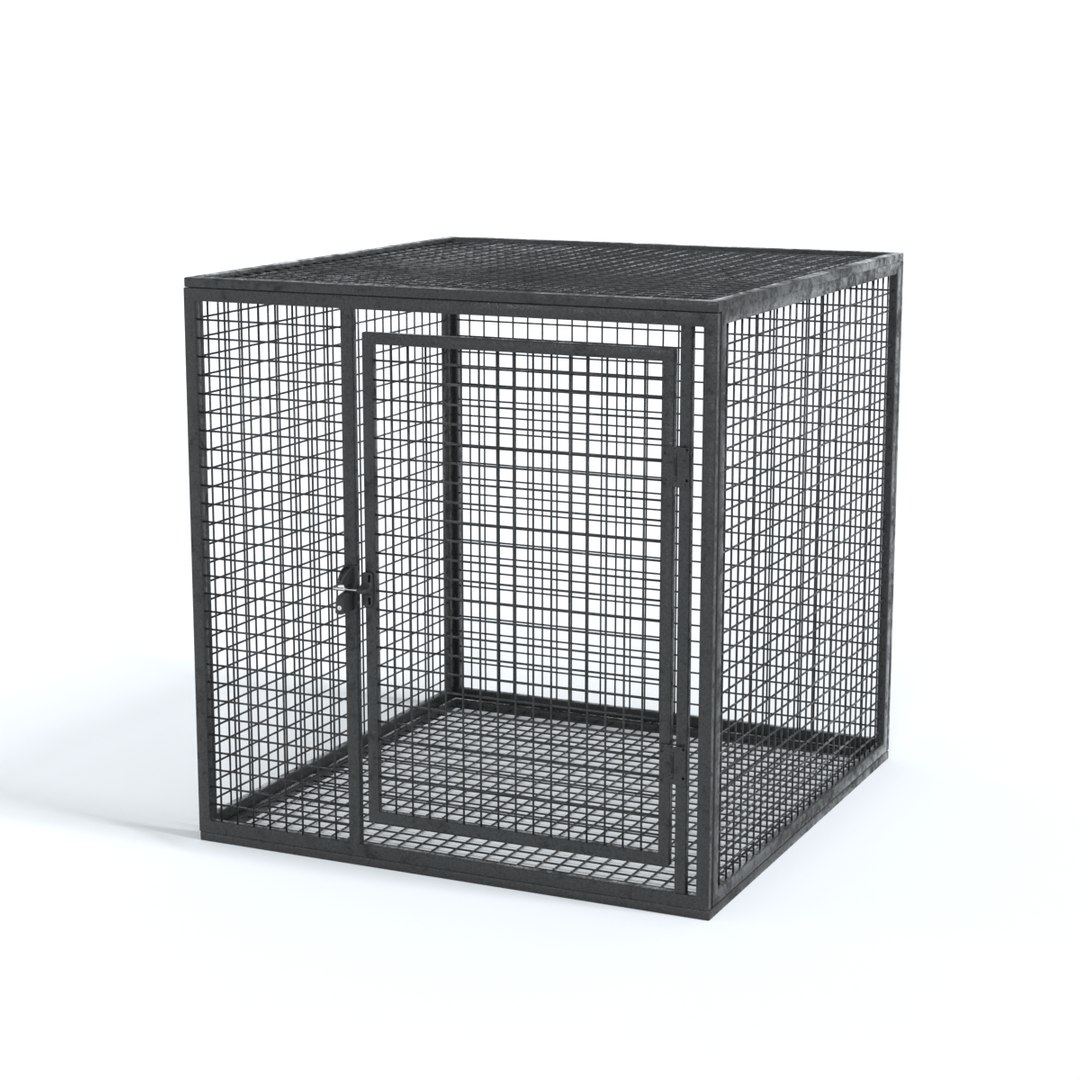3D Model 3D Metal Cage Model With Door - TurboSquid 2300730