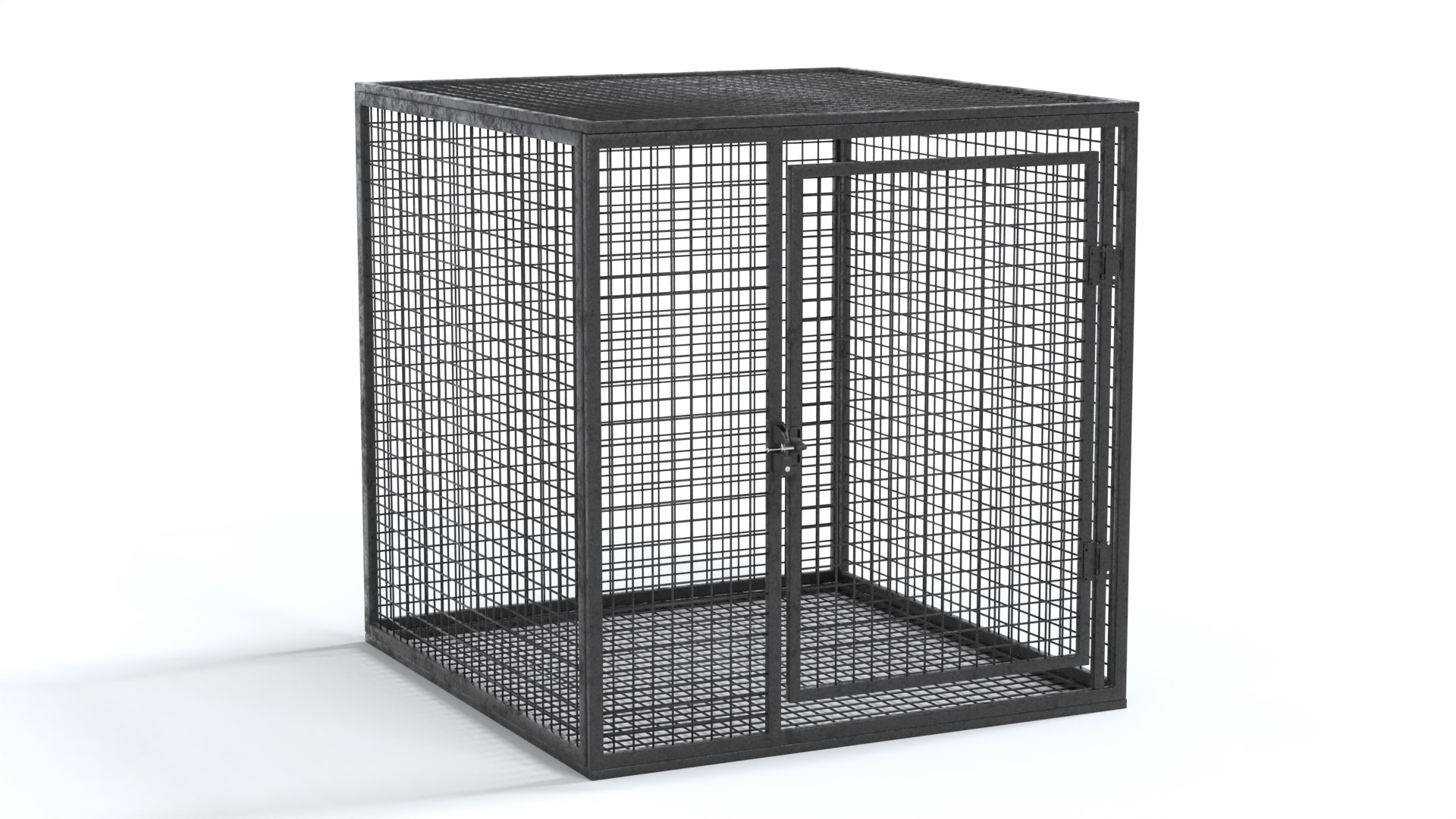 3D Model 3D Metal Cage Model With Door - TurboSquid 2300730