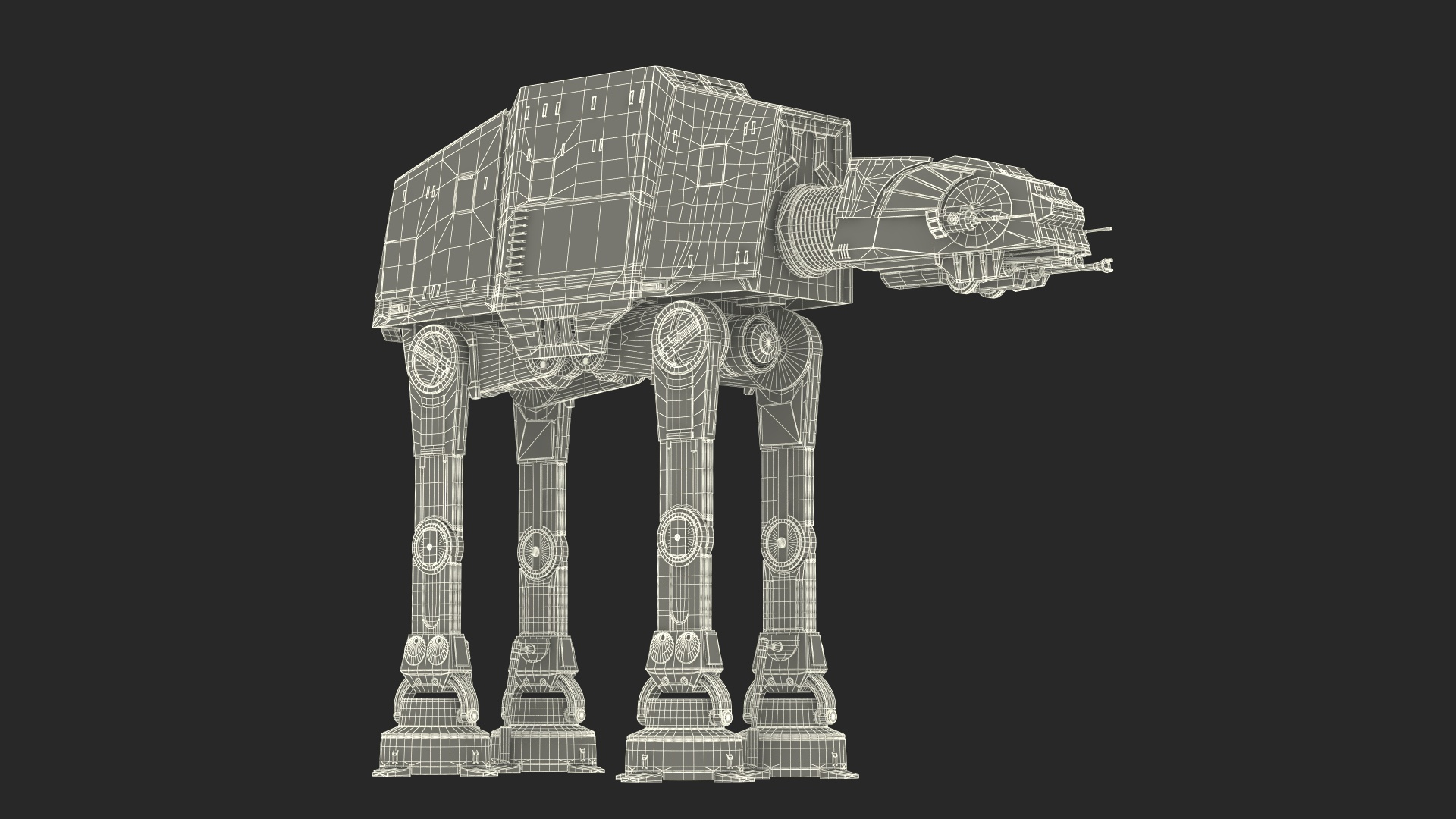 3D Star Wars AT-AT Rigged For Maya Model - TurboSquid 2244490