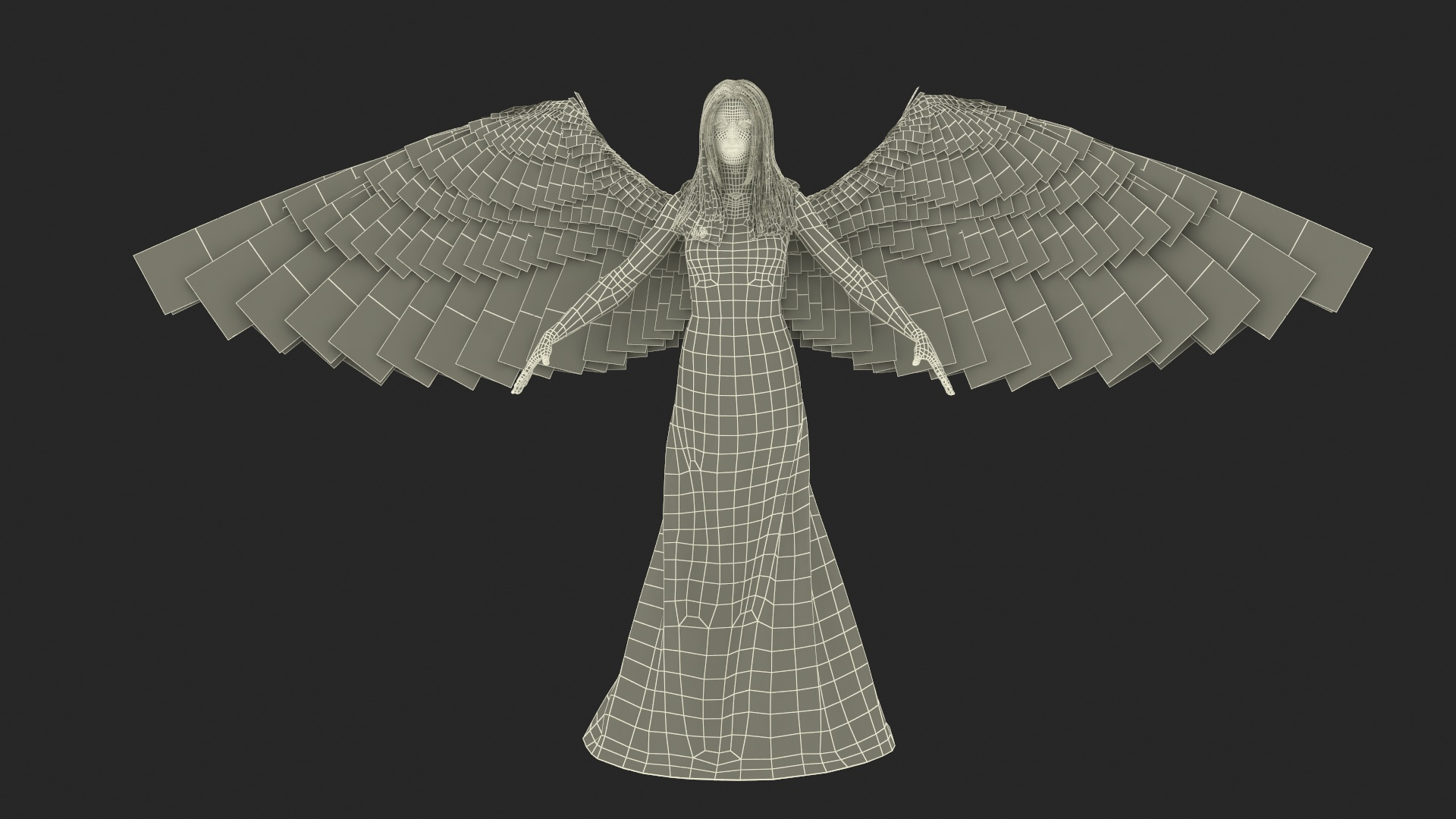 Blonde Female Angel T-pose 3D Model - TurboSquid 2223966