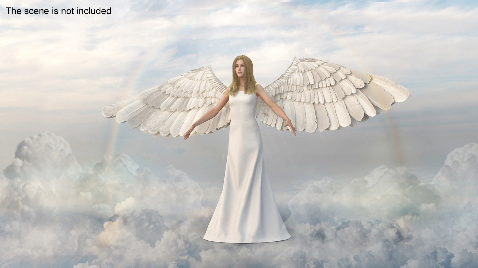 Blonde Female Angel T-pose 3D Model - TurboSquid 2223966