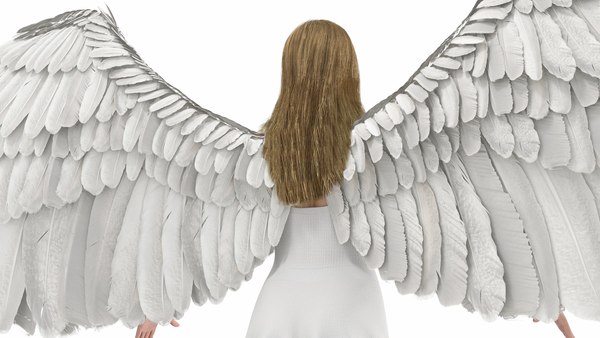 modelo 3d Ángel femenino rubio en pose de T - TurboSquid 2223966