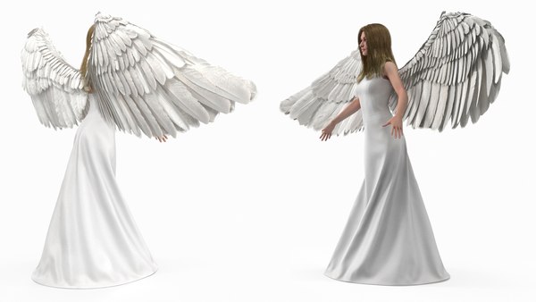 modelo 3d Ángel femenino rubio en pose de T - TurboSquid 2223966