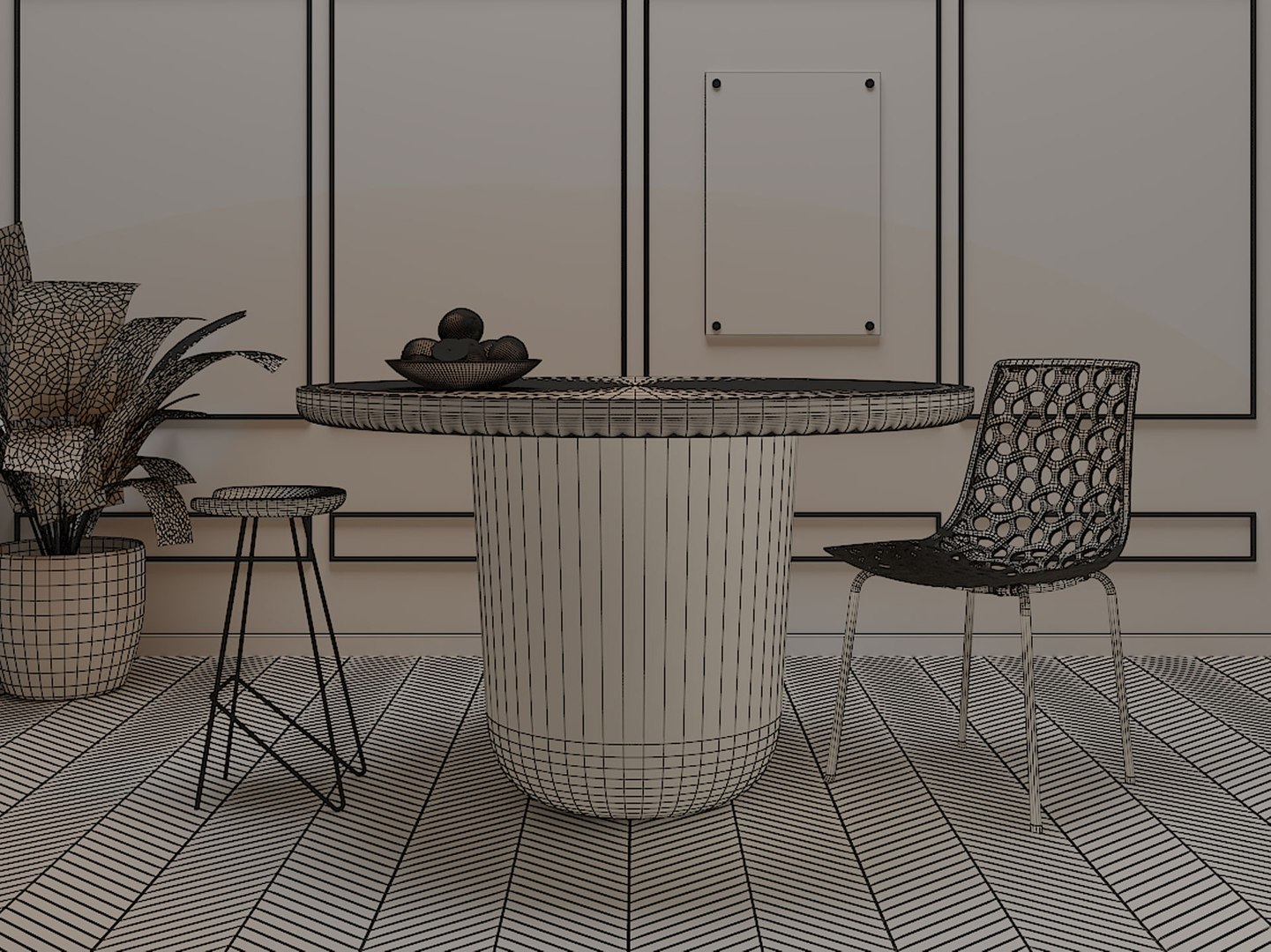 3D CB2 LOLA ROUND BLACK CONCRETE DINING TABLE 2020 - TurboSquid 1926291