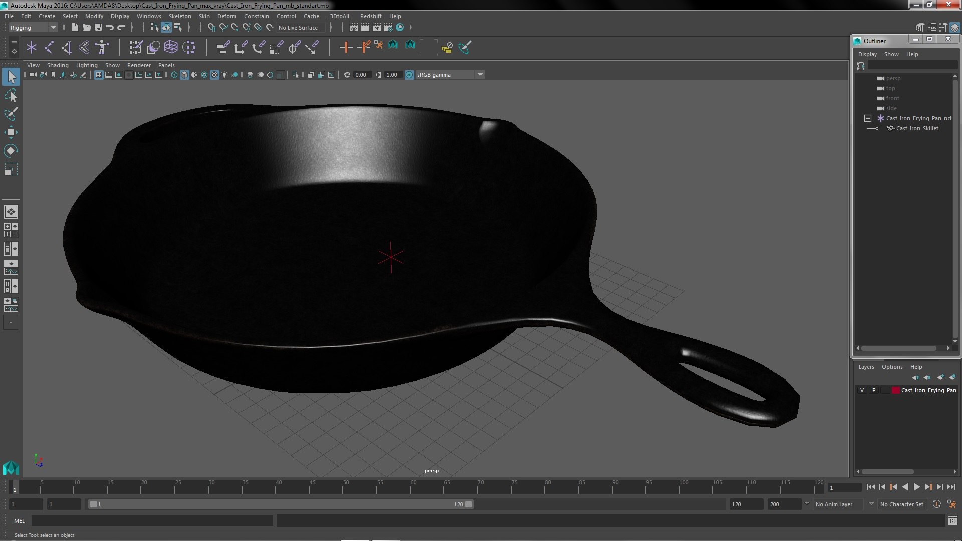 3D Cast Iron Frying Pan model - TurboSquid 2075009